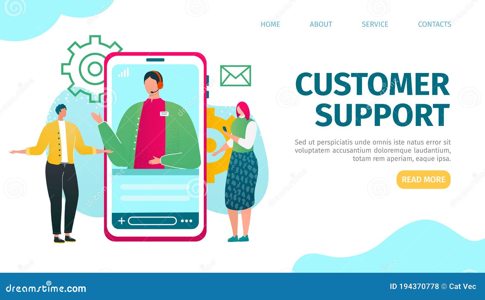 Customer Support Service, Online Help by Communication Technology ...