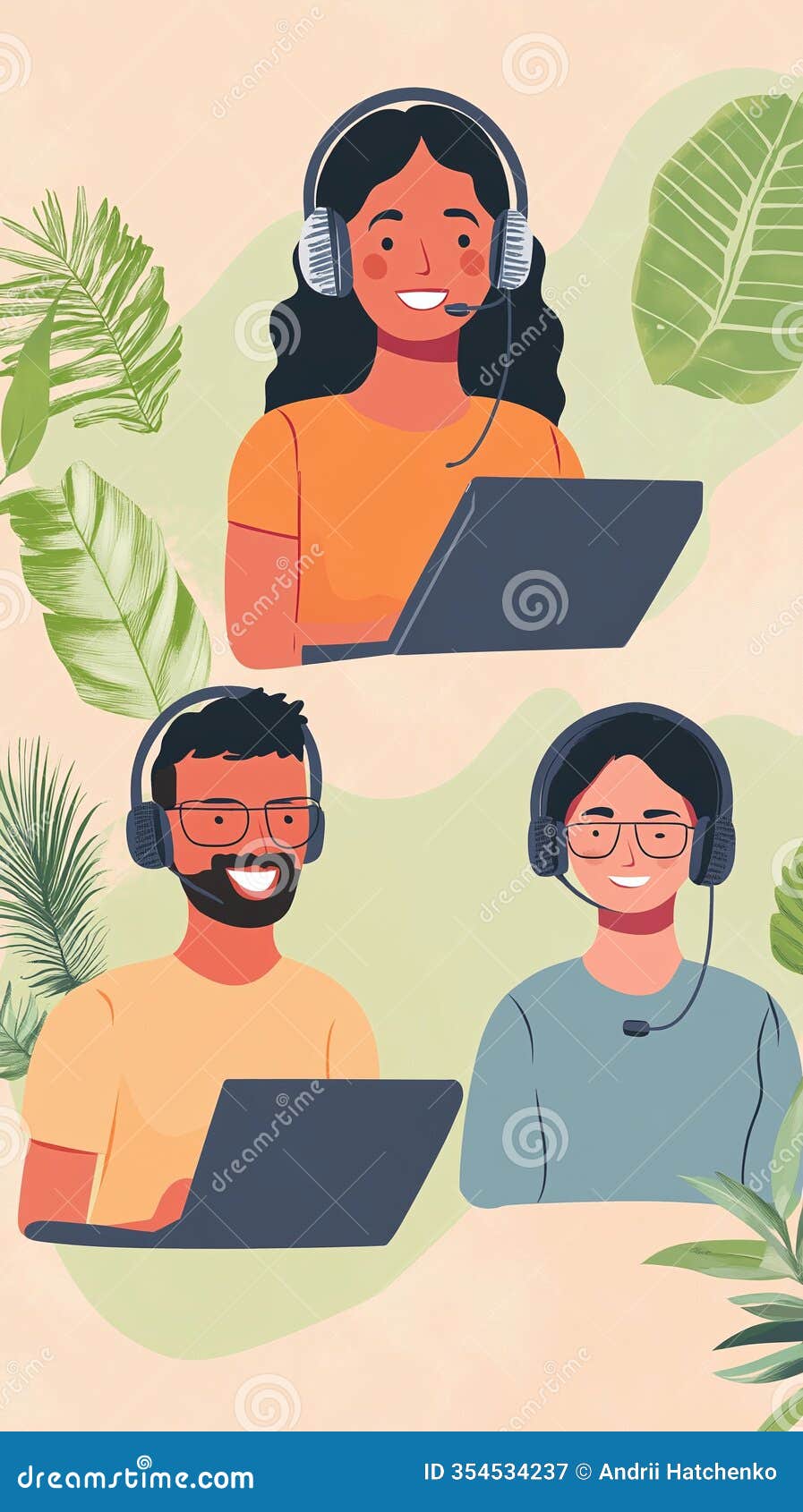 Customer Support Team Collaborating on Vacation Schedules Depicted As ...