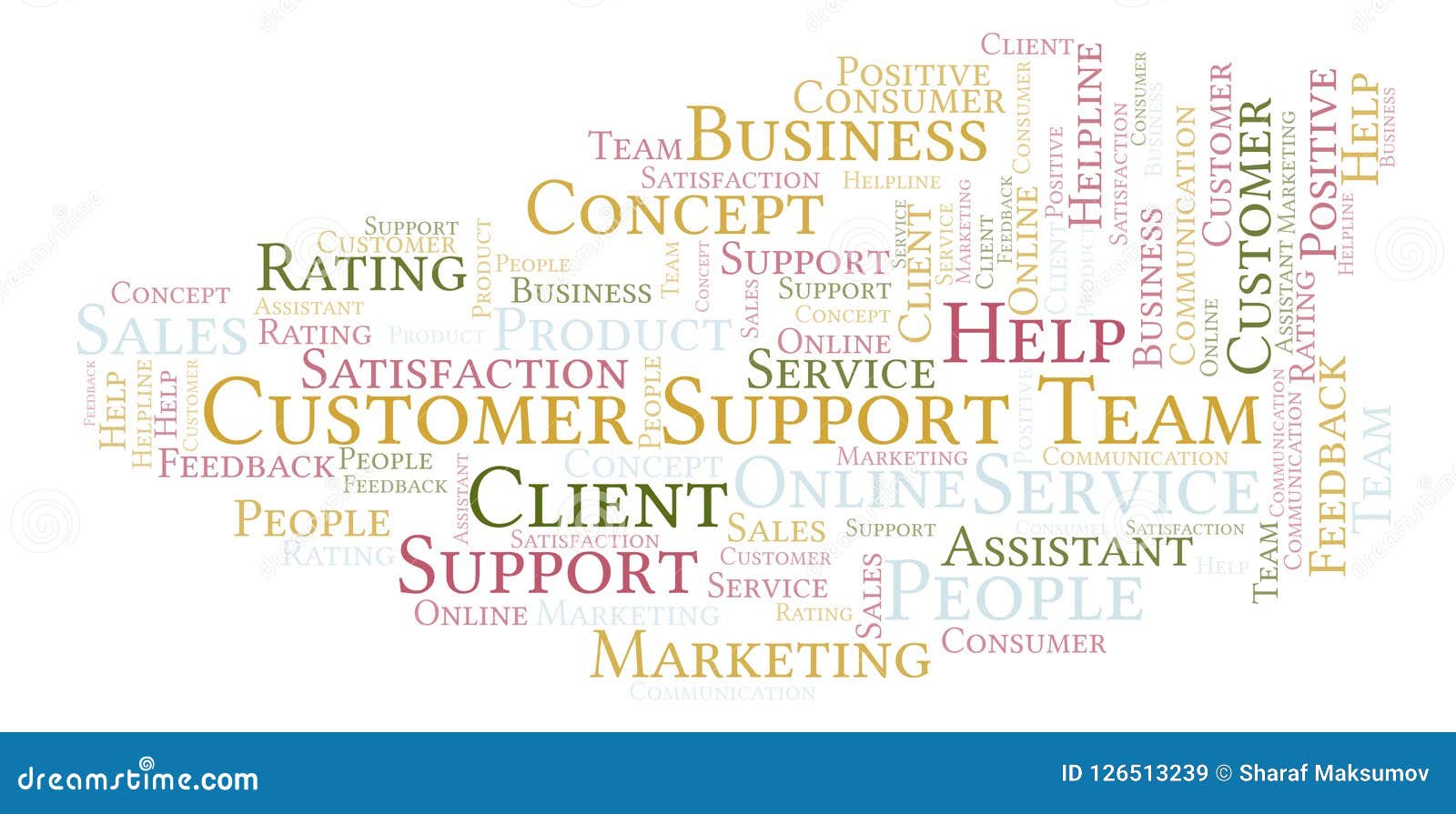 Customer Support Team Word Cloud. Stock Illustration - Illustration of ...