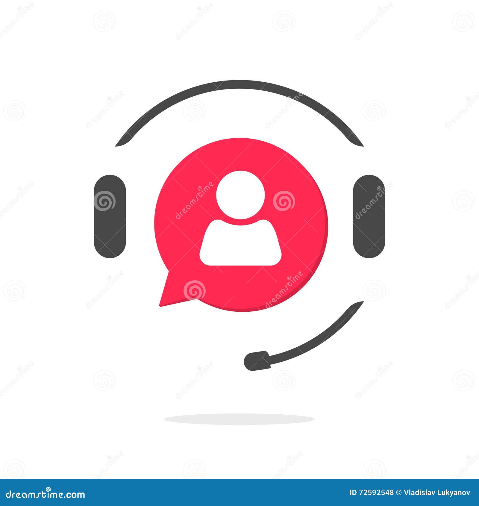 Customer Support Vecot Icon, Phone Assistant Logo Stock Vector ...