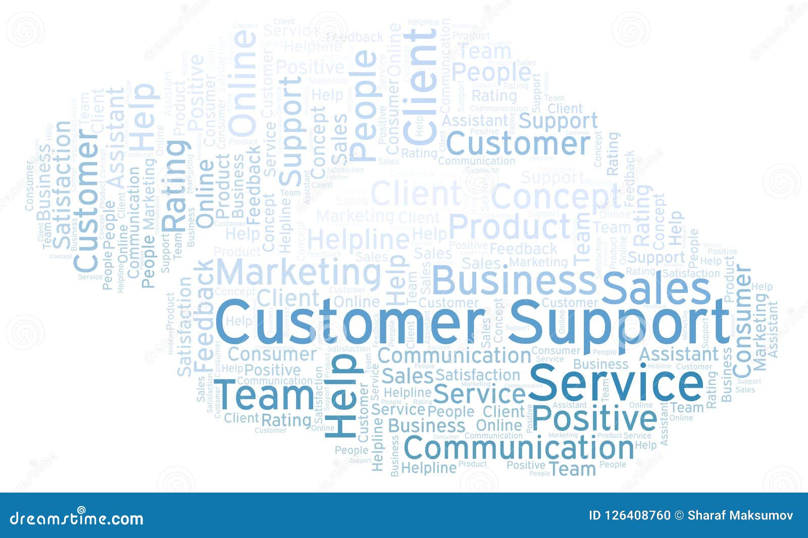 Customer Support Word Cloud. Stock Illustration - Illustration of ...