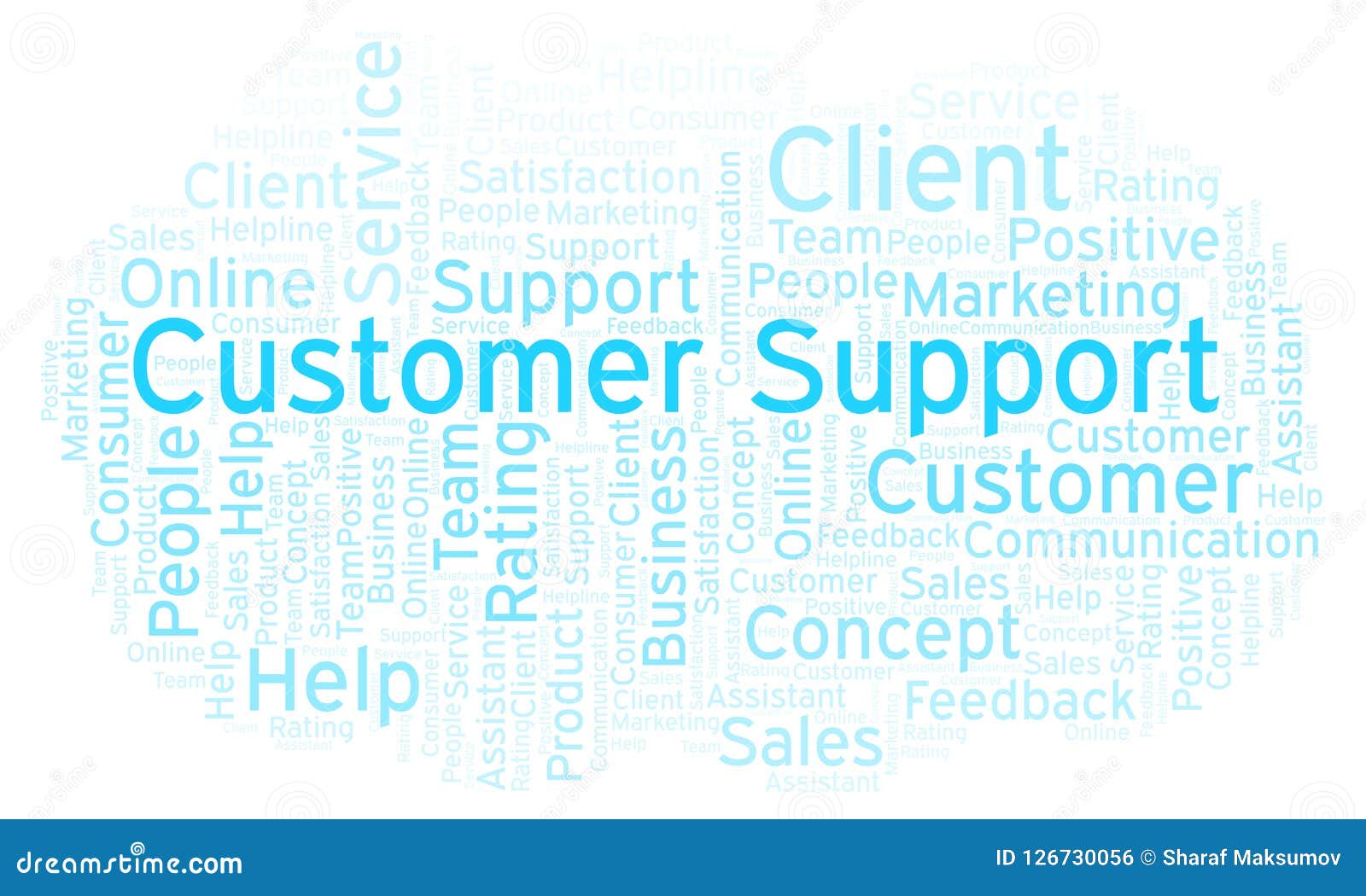 Customer Support Word Cloud. Stock Illustration - Illustration of ...