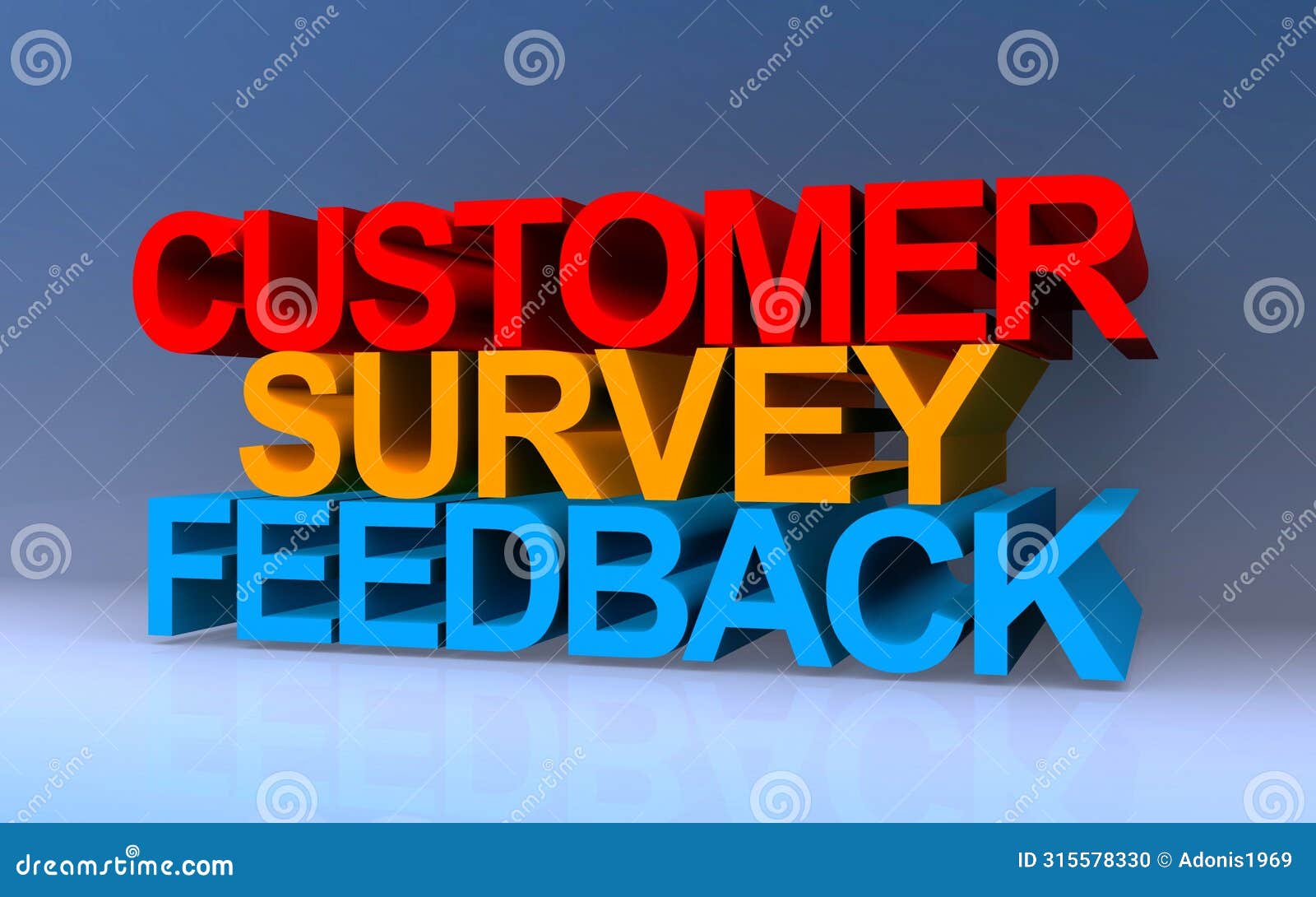 Customer Survey Feedback on Blue Stock Illustration - Illustration of ...