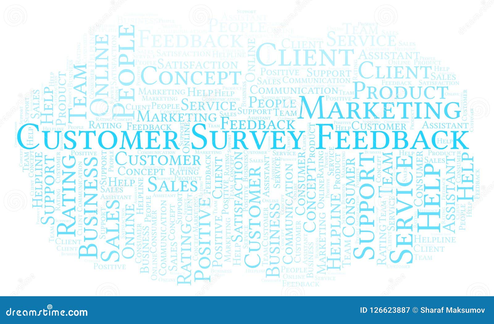 Customer Survey Feedback Word Cloud. Stock Illustration - Illustration ...