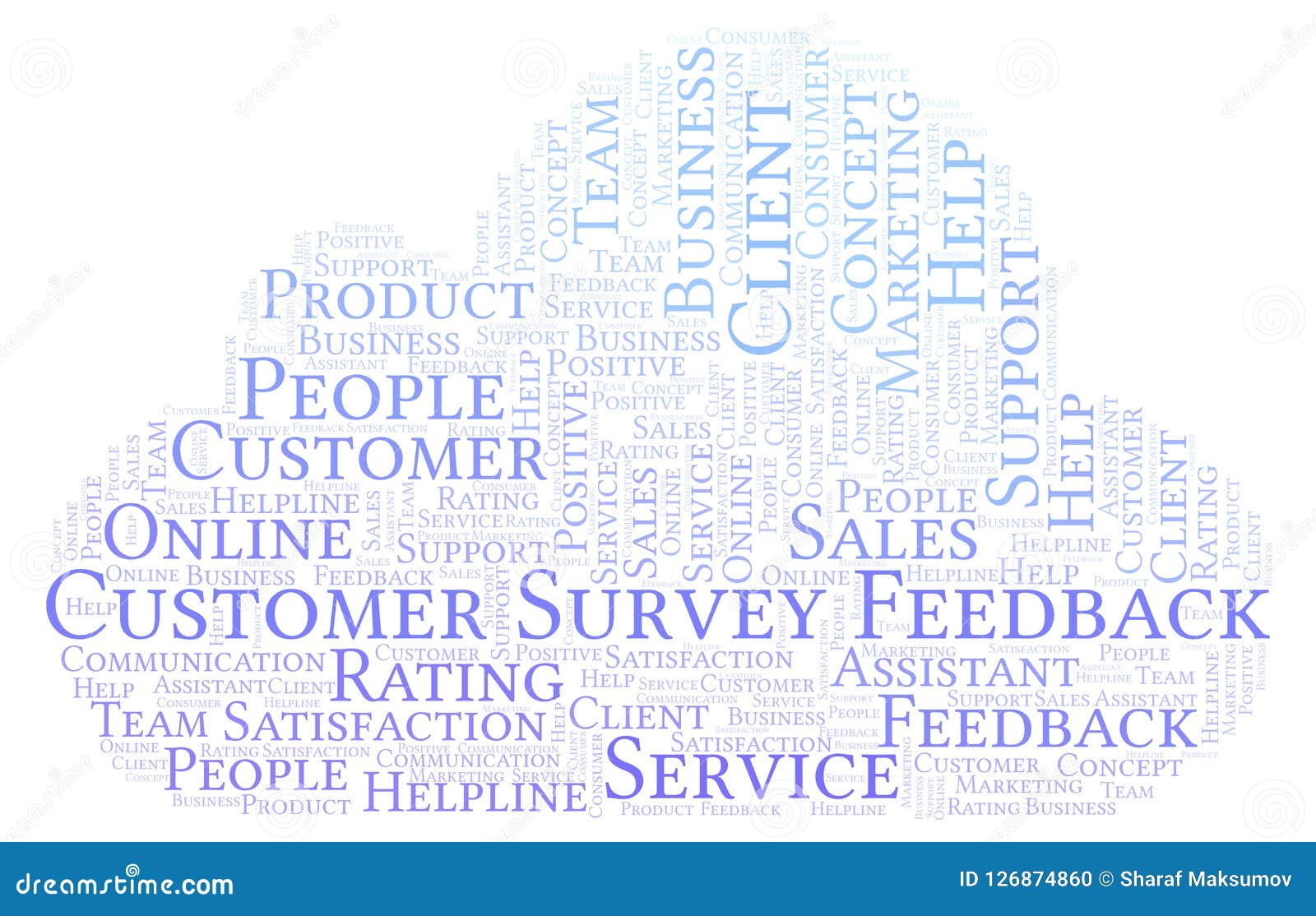 Customer Survey Feedback Word Cloud. Stock Illustration - Illustration ...
