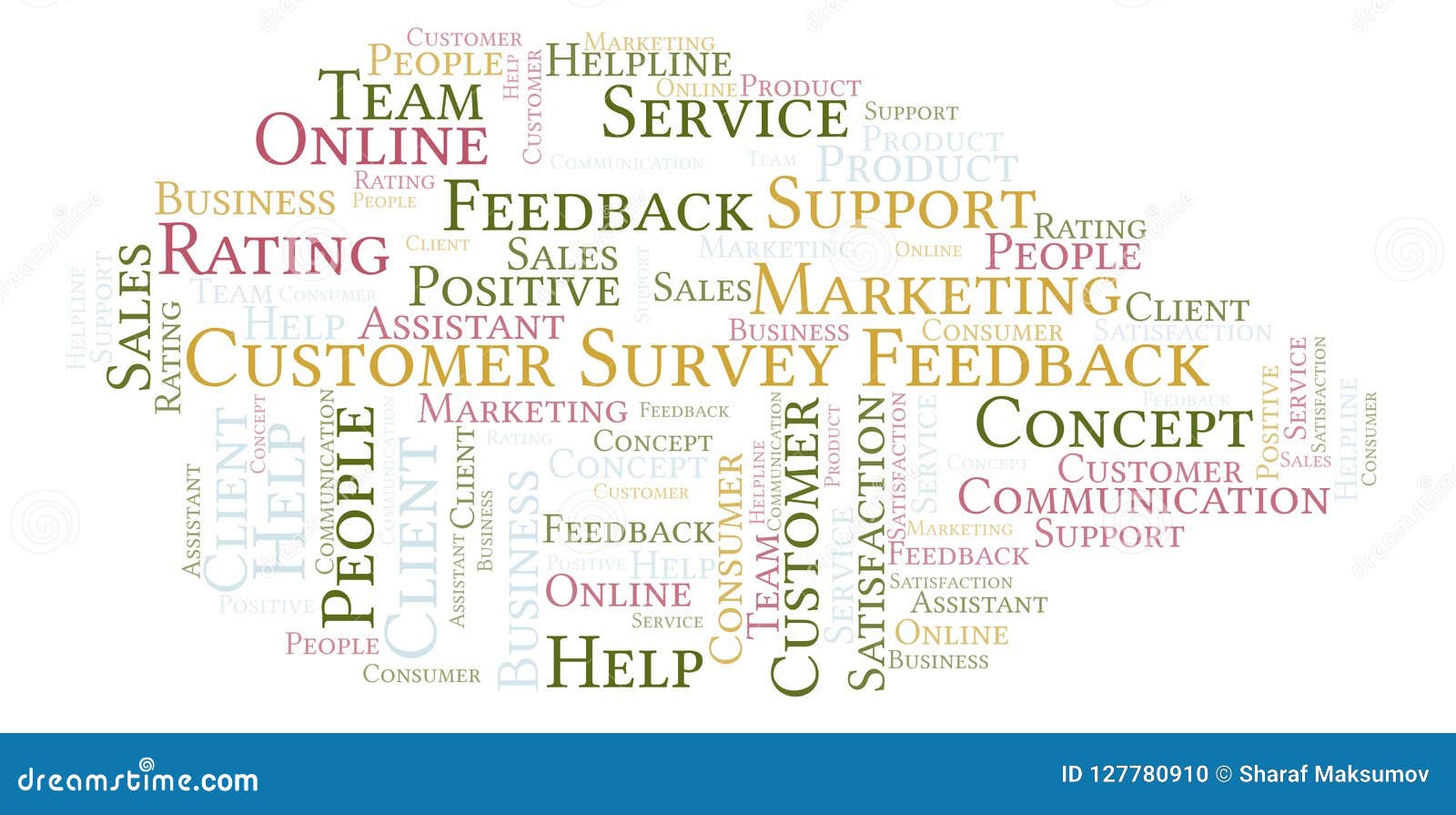 Customer Survey Feedback Word Cloud. Stock Illustration - Illustration ...