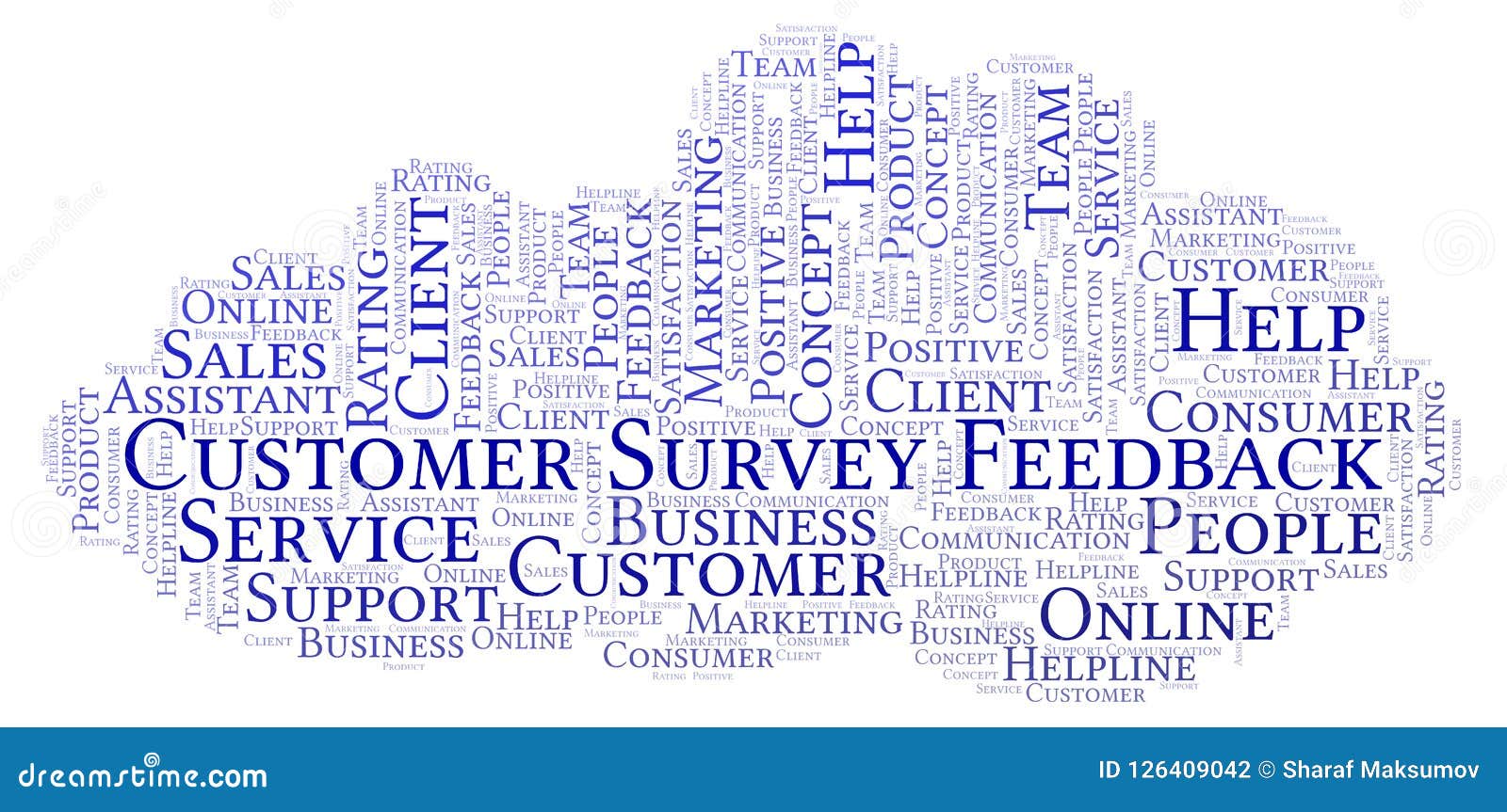 Customer Survey Feedback Word Cloud. Stock Illustration - Illustration ...