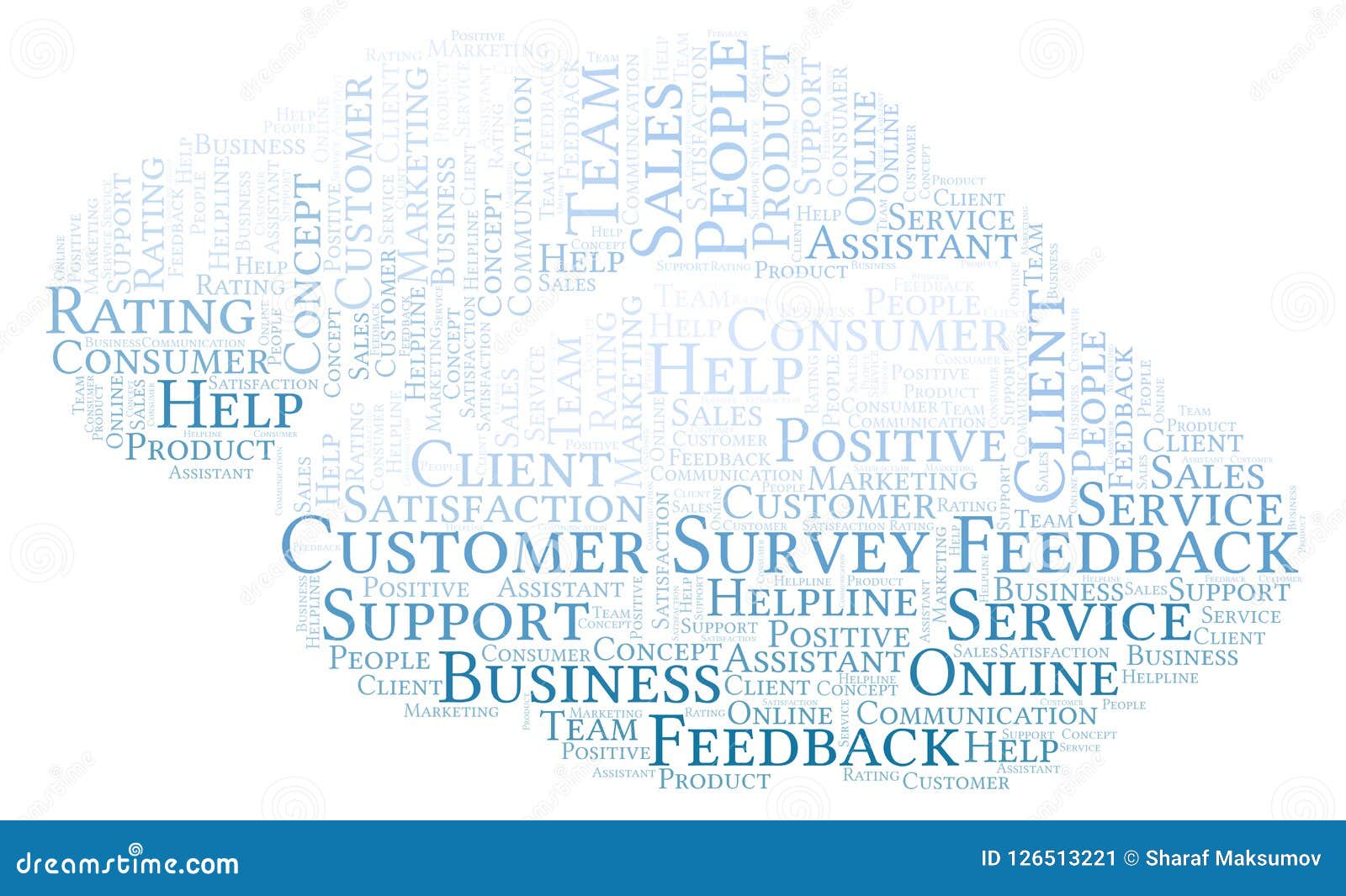 Customer Survey Feedback Word Cloud. Stock Illustration - Illustration ...