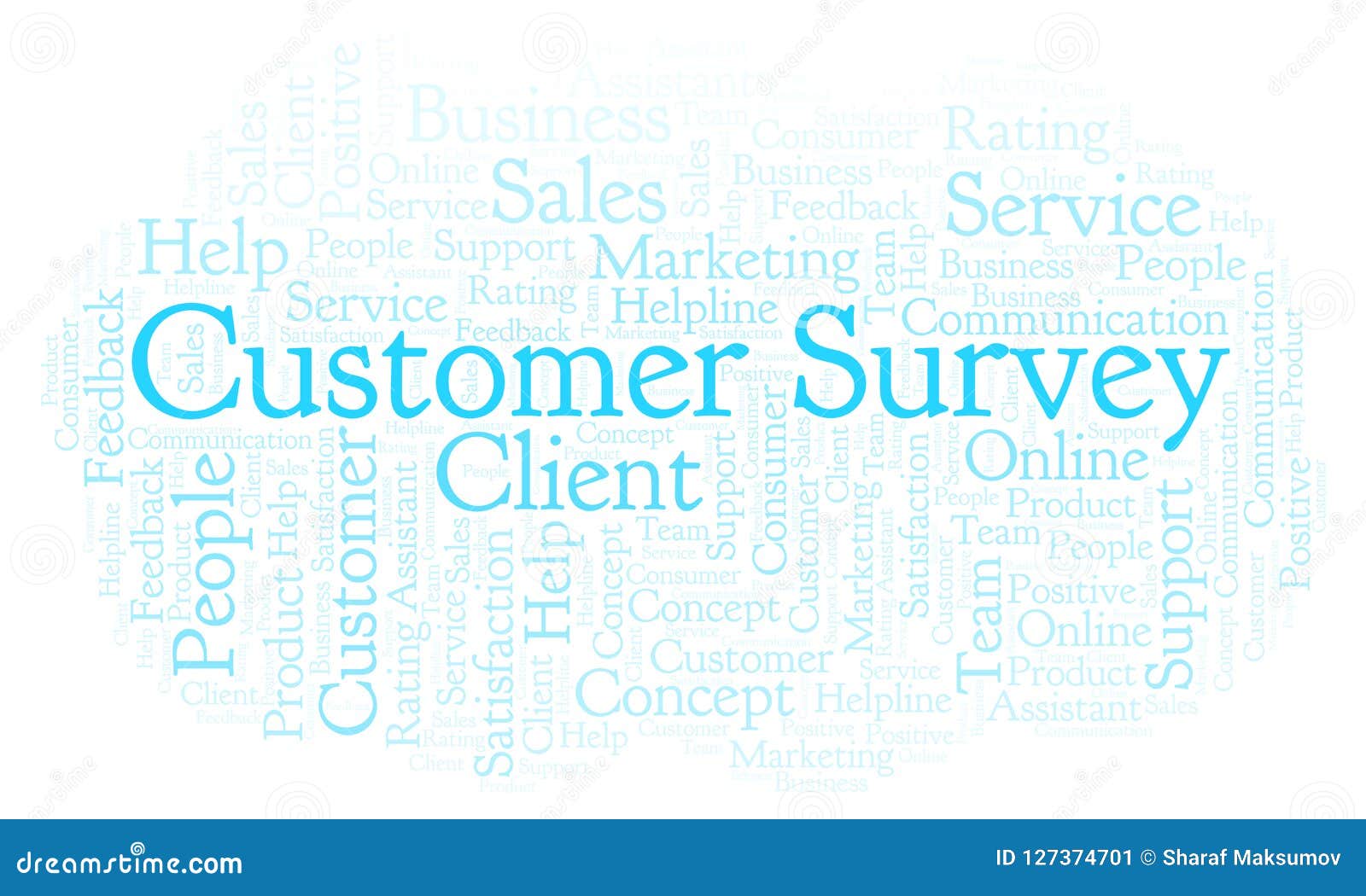 Customer Survey Word Cloud. Stock Illustration - Illustration of cloud ...