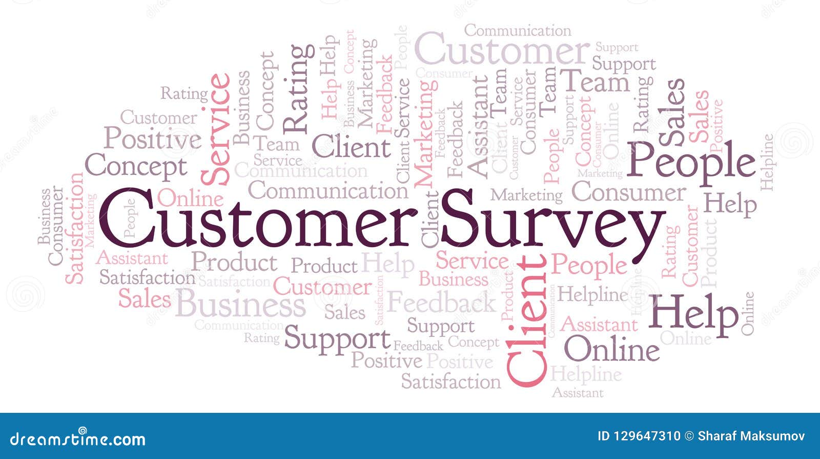 Customer Survey Word Cloud. Stock Illustration - Illustration of ...