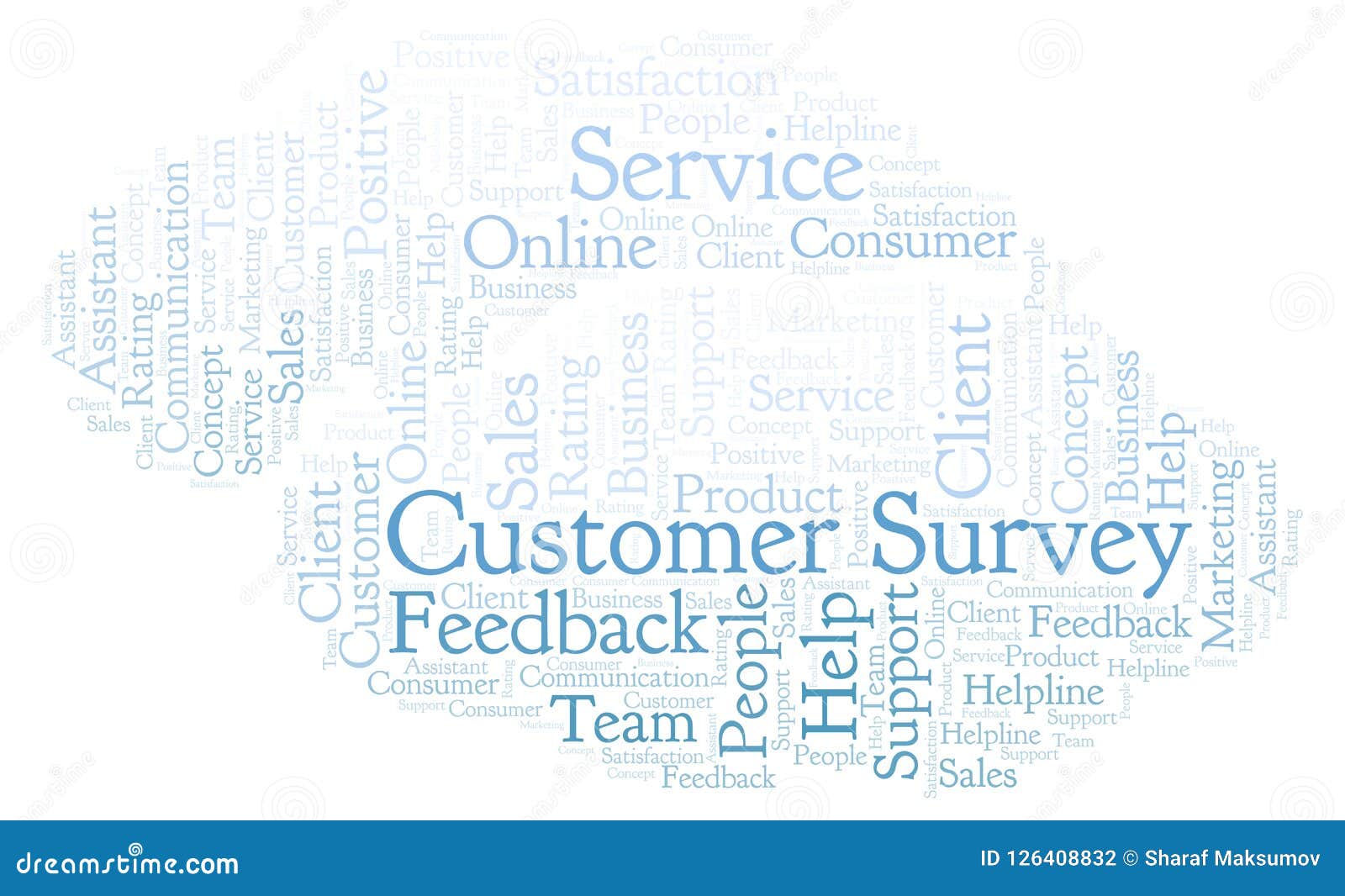 Customer Survey Word Cloud. Stock Illustration - Illustration of ...