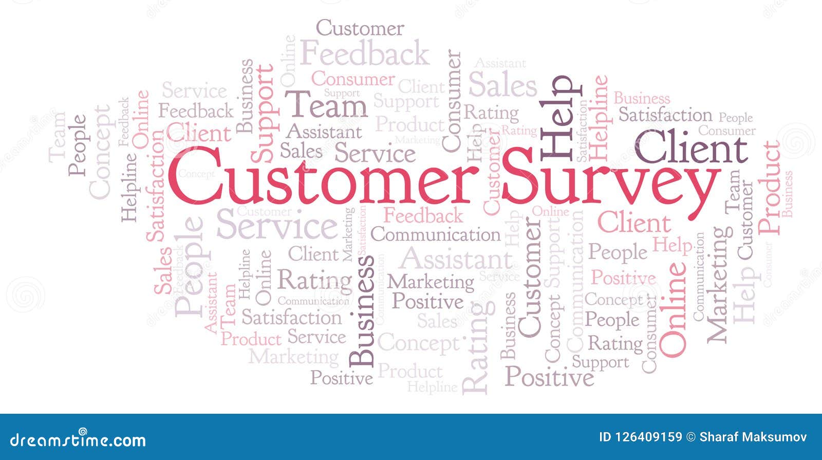 Customer Survey Word Cloud. Stock Illustration - Illustration of ...