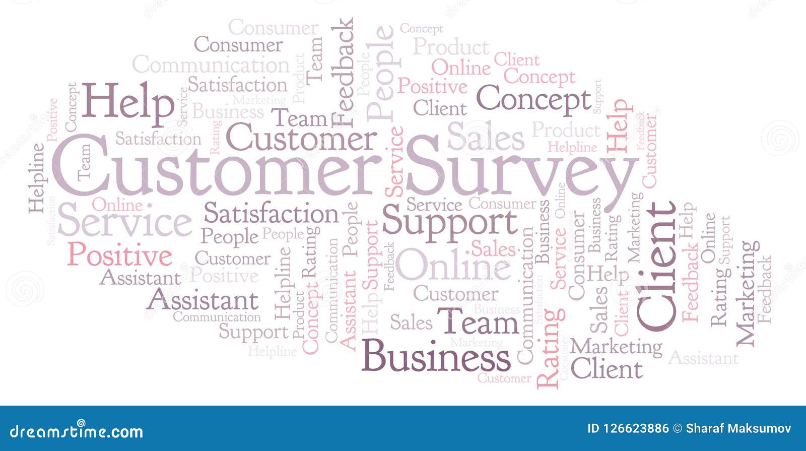 Customer Survey Word Cloud. Stock Illustration - Illustration of survey ...
