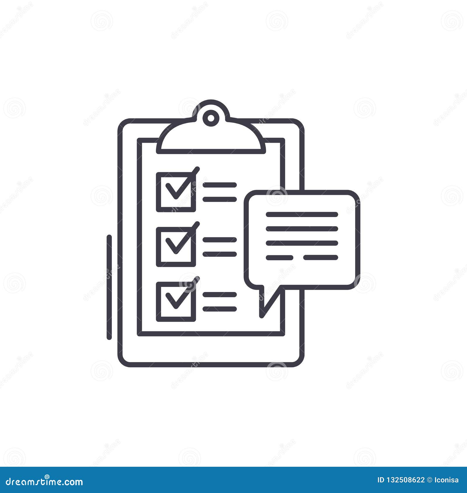 Surveys Line Icons Signs Set. Design Collection Of Survey, Polls ...