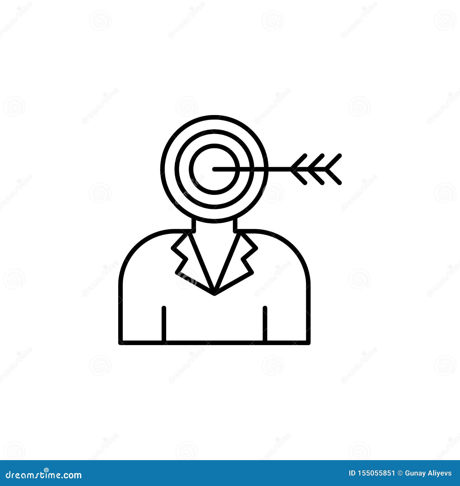 Customer, Target, Arrow Icon. Element of Consumer Behavior Line Icon ...