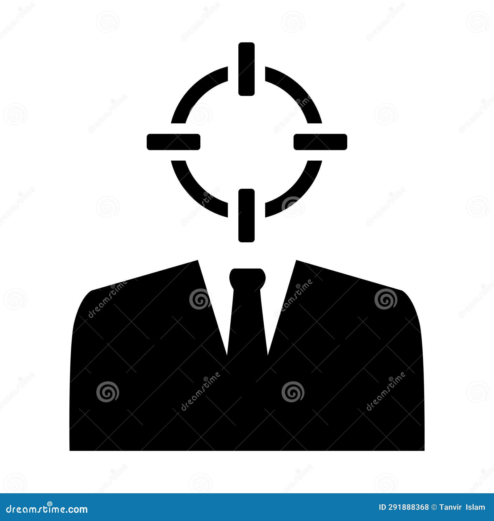 Customer Target Icon stock illustration. Illustration of designed ...