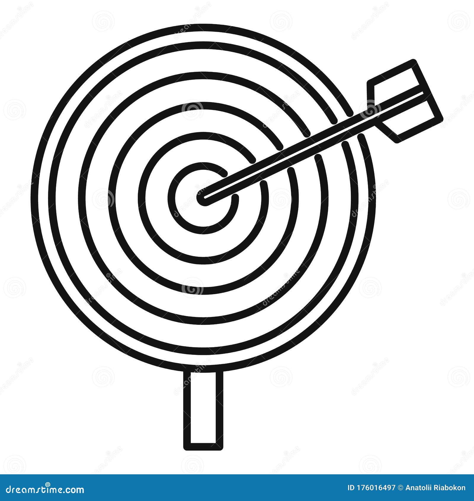 Customer Target Icon, Outline Style Stock Vector - Illustration of ...