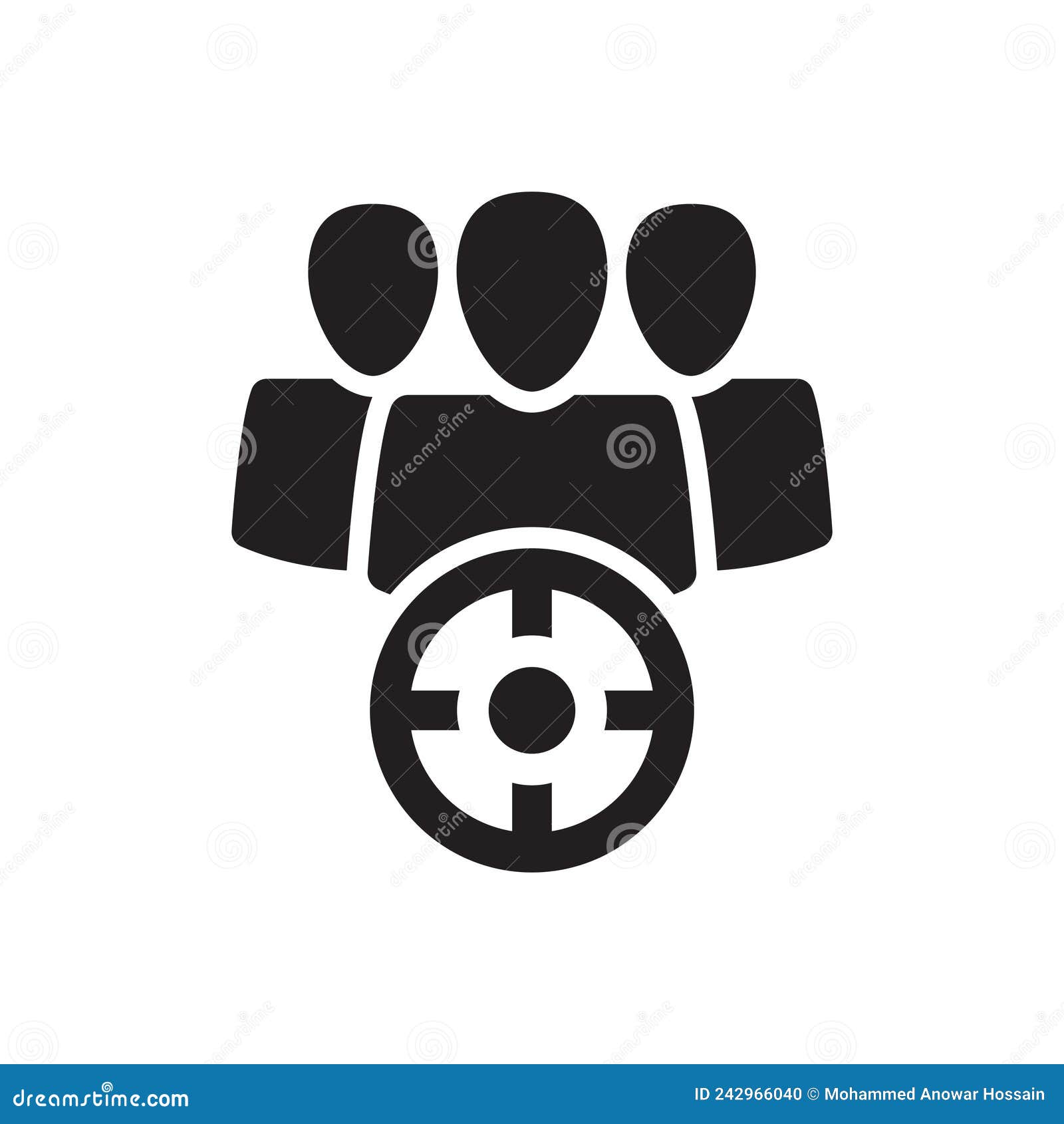 Customer Target Icon - Audience Target Icon Stock Illustration ...