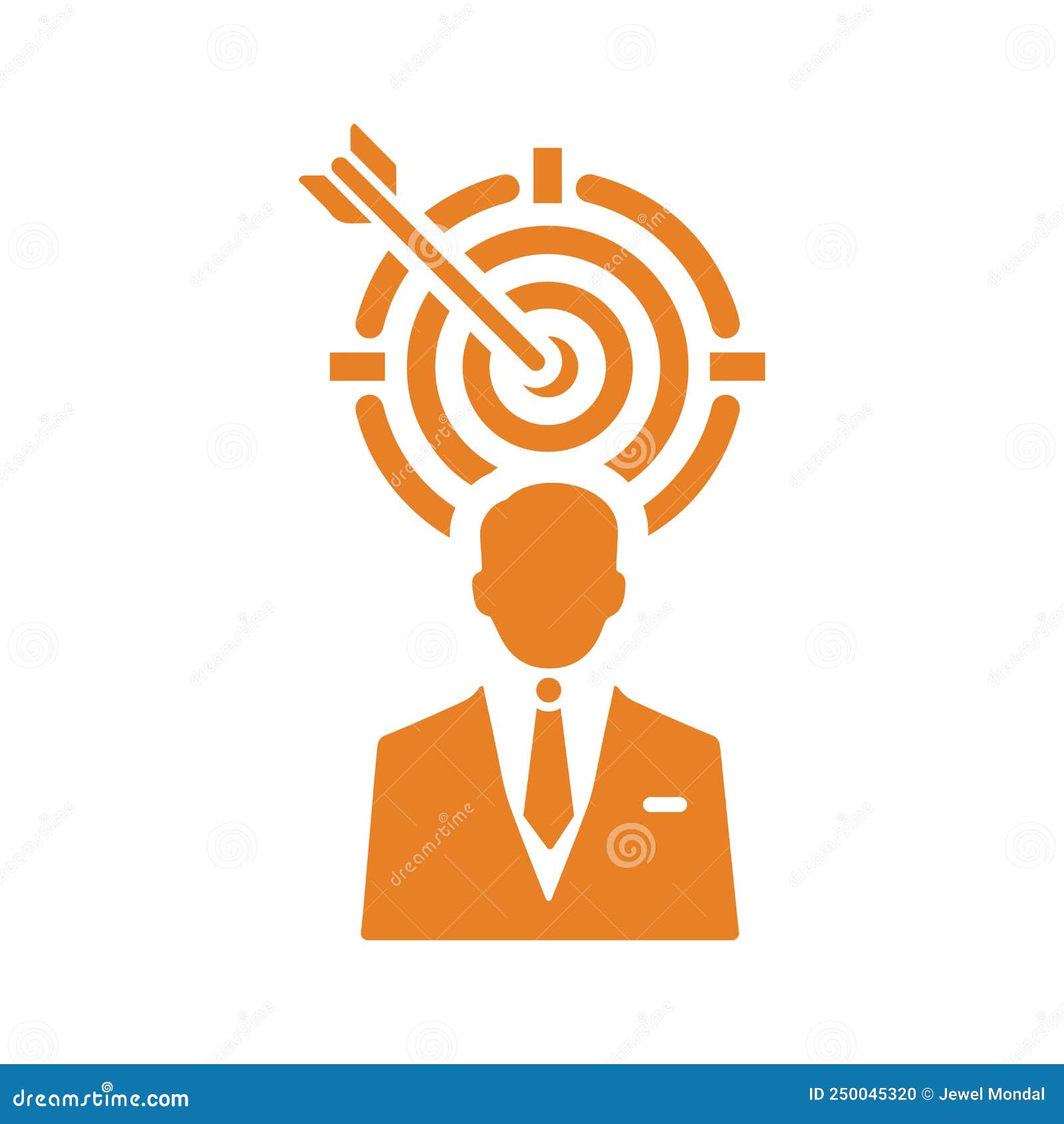 Customer, Target, User, Man Icon. Orange Vector Design Stock Vector ...