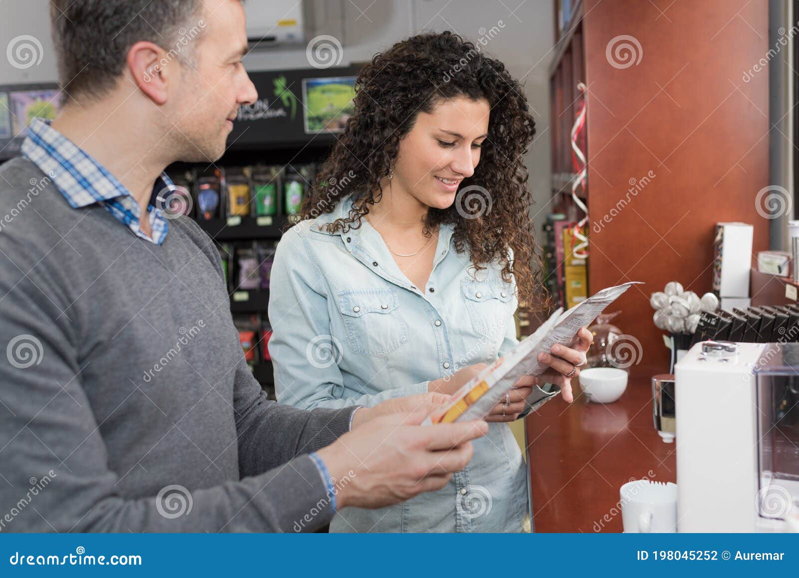 Customer Tasting Coffee before Buying Stock Photo - Image of brew ...