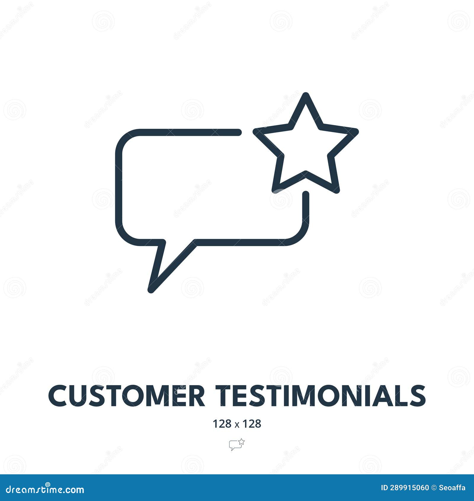 Customer Testimonials Icon. Feedback, Review, Rating. Editable Stroke ...