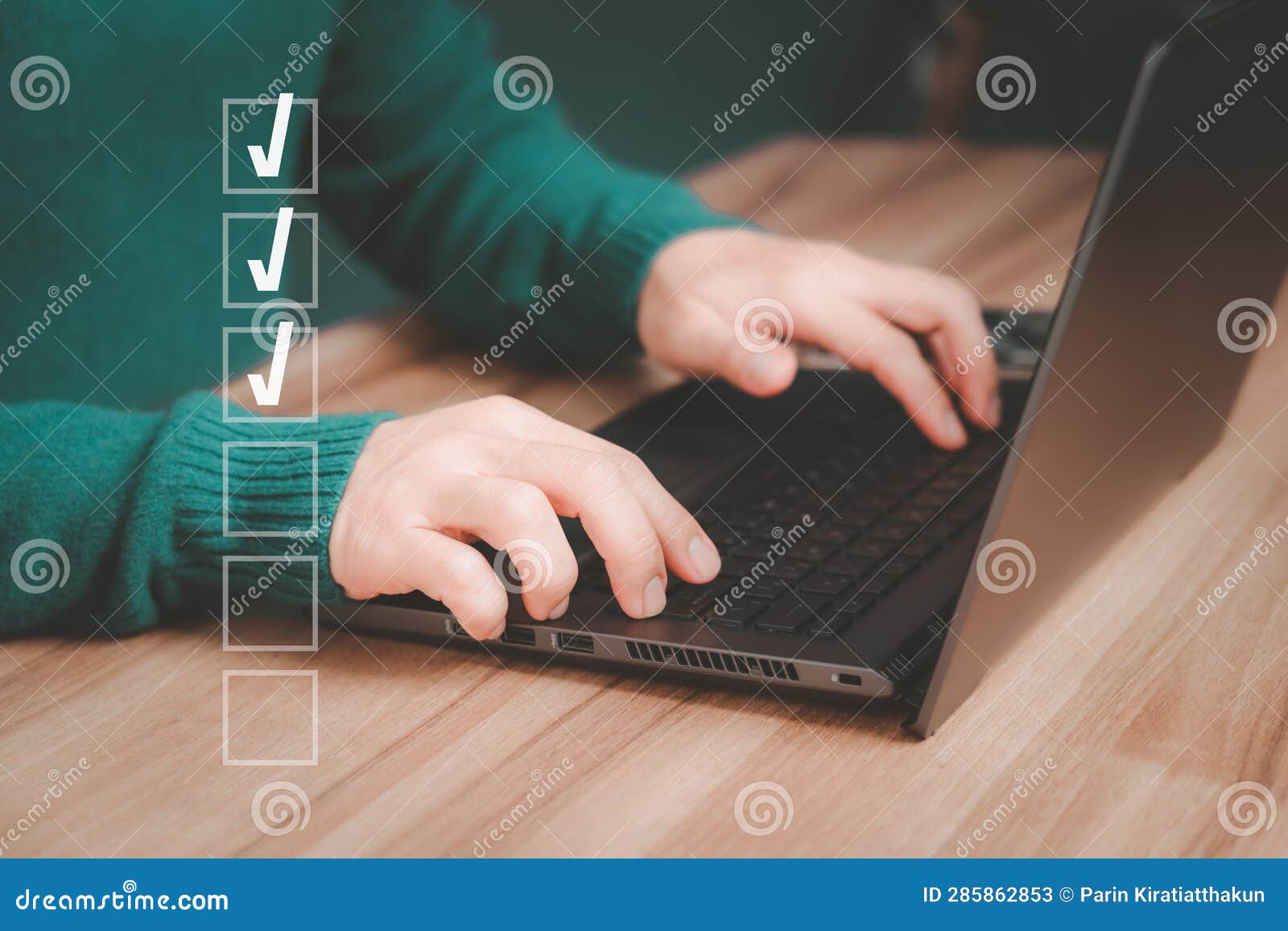 Customer Tick Correct Sign Mark for Document Approval and Checklist ...