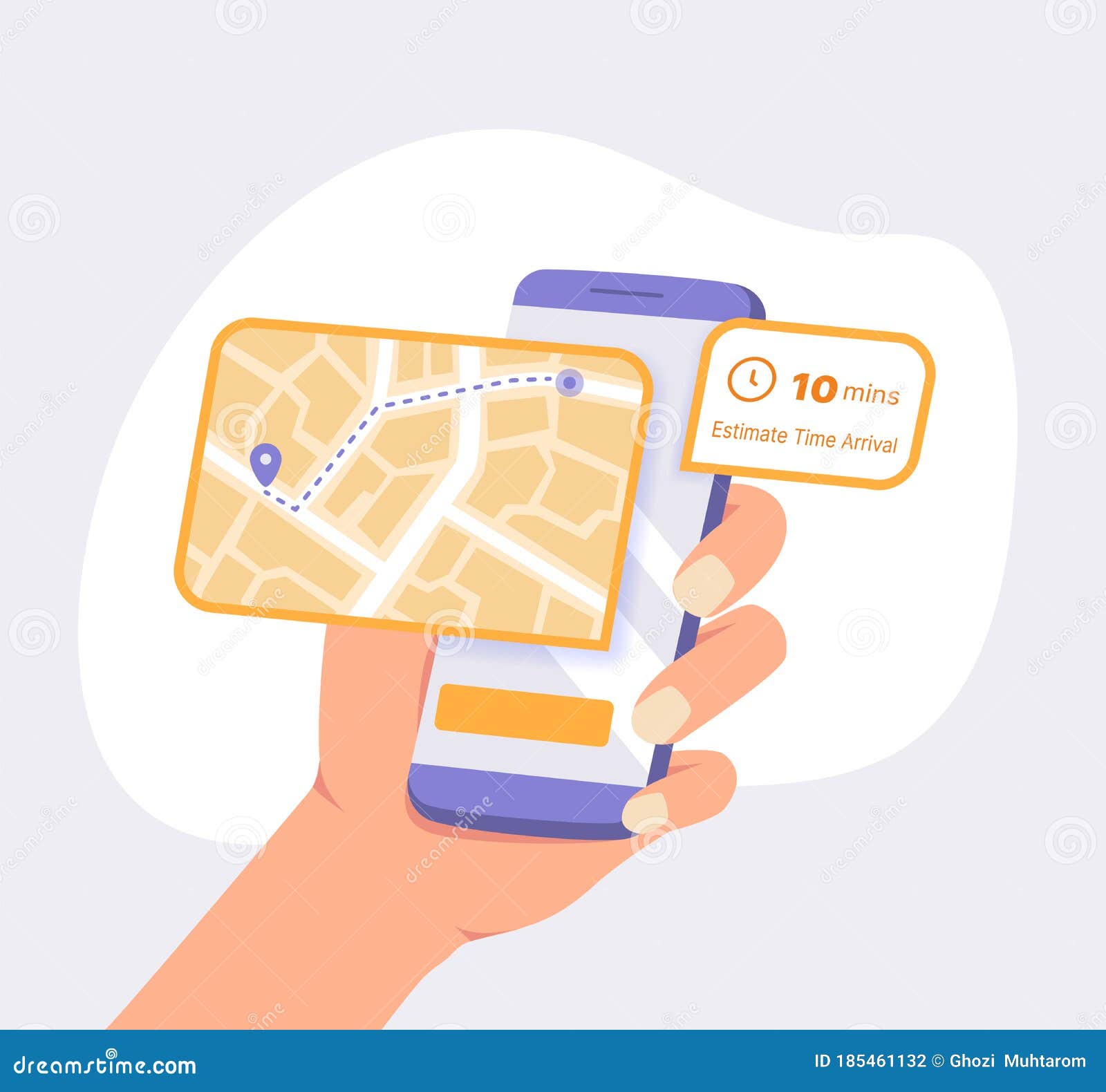 Customer Tracking Delivery Package Using the GPS App on Smartphone ...