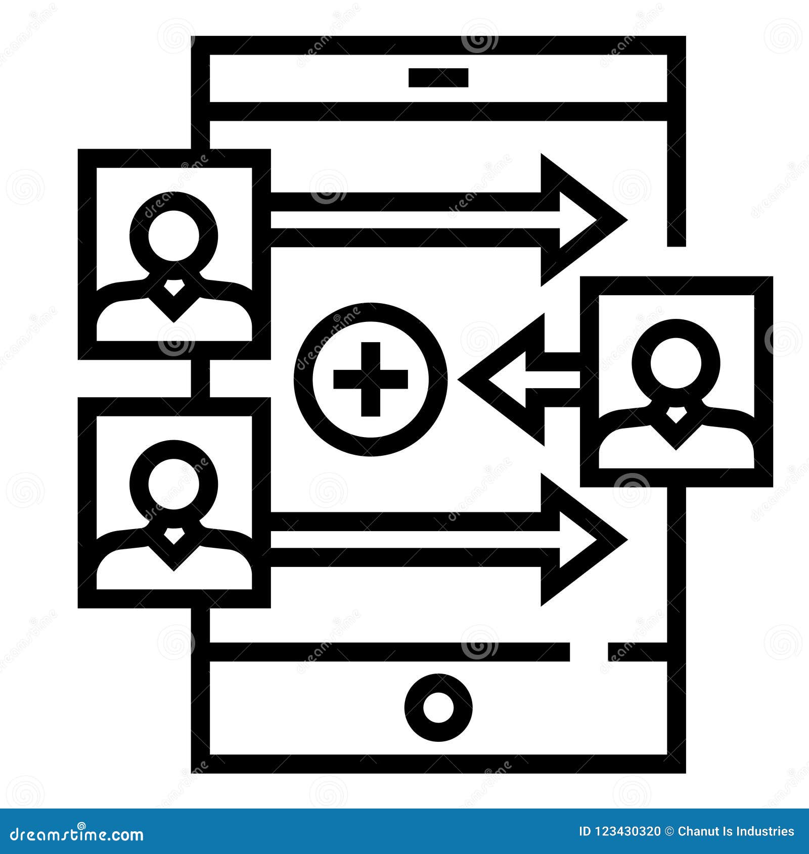 Customer Traffic Line Illustration Stock Vector - Illustration of ...