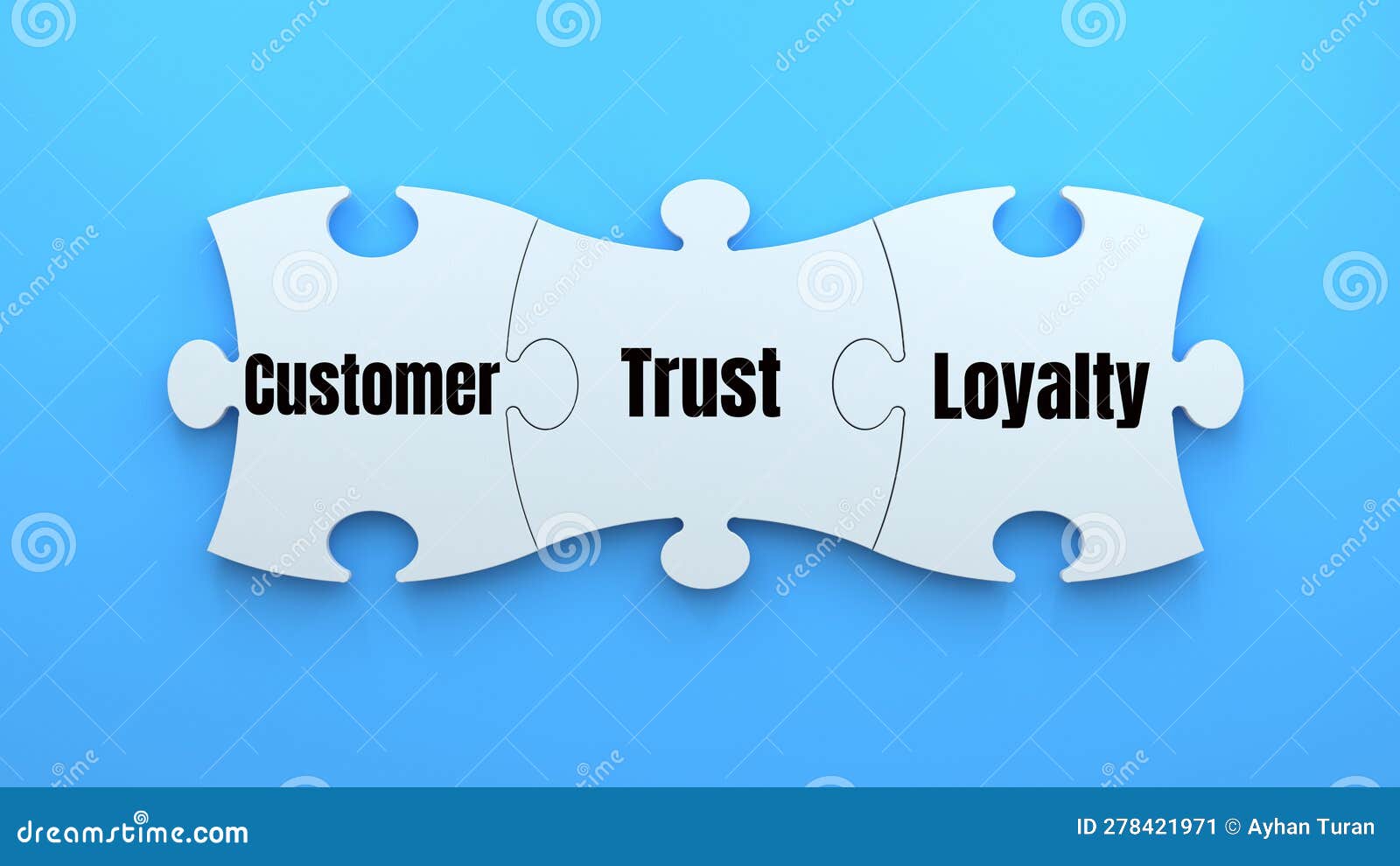 Customer , Trust and Loyalty Puzzle . Stock Image - Image of client ...
