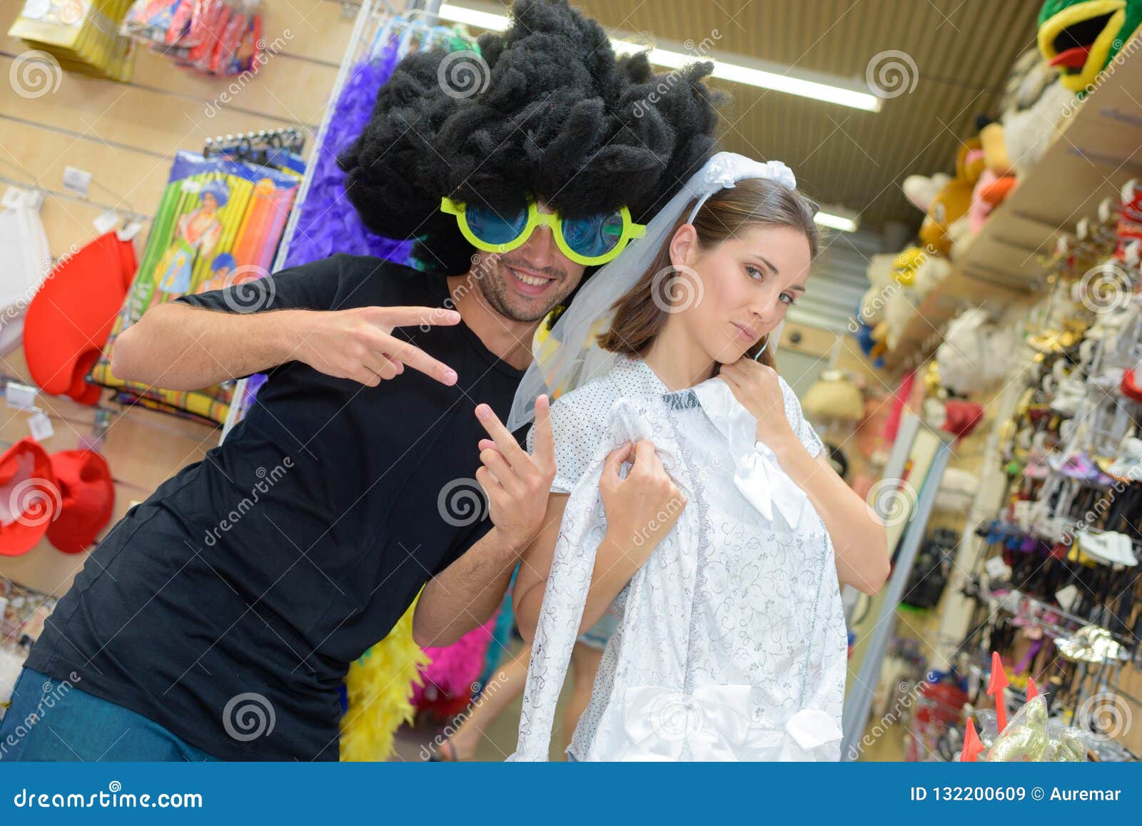 Customer Trying the Costume Stock Image - Image of disguised, display ...