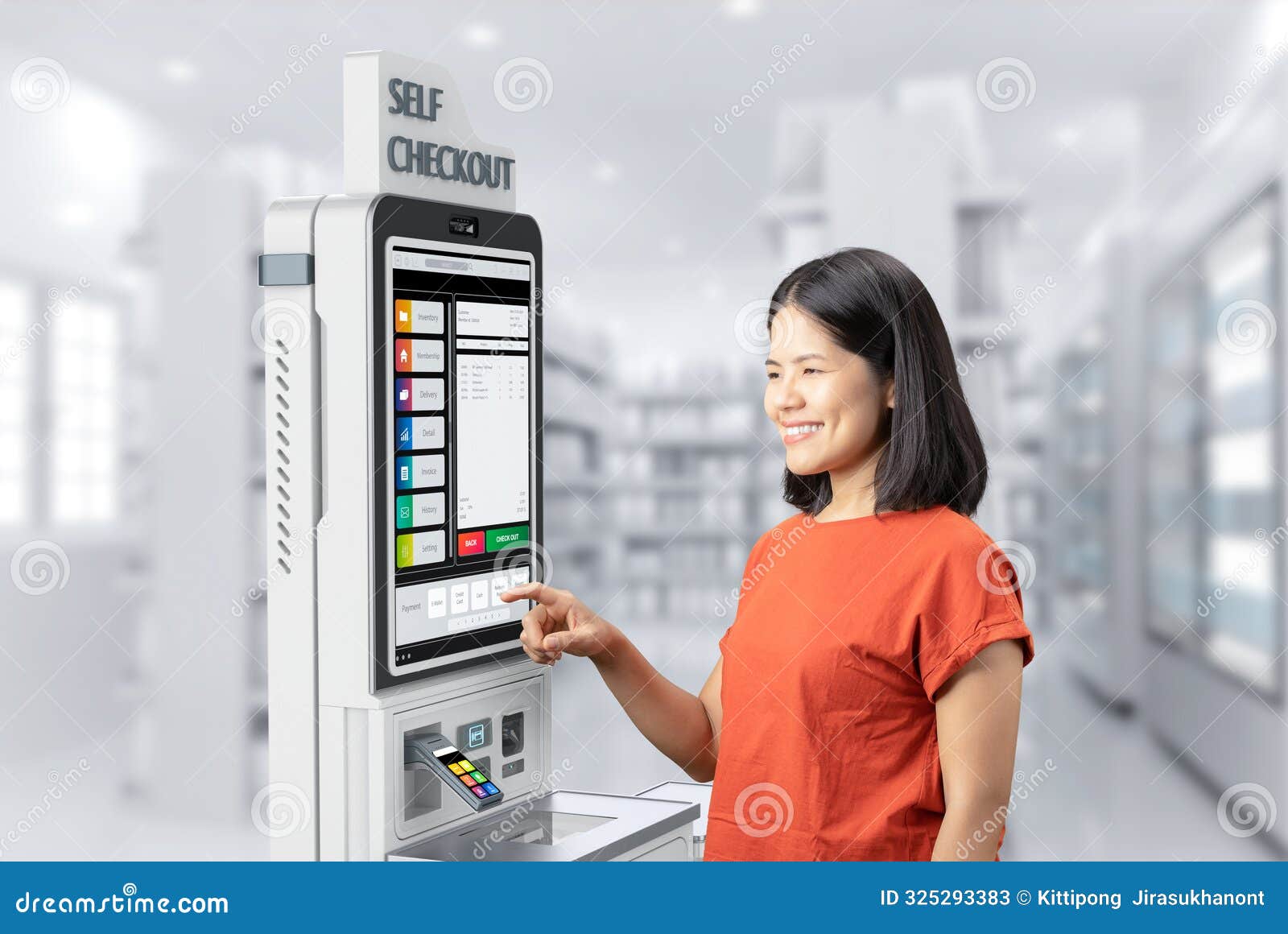 Car Service Payment Of Car Repair Card With The Payment Terminal. Stock ...