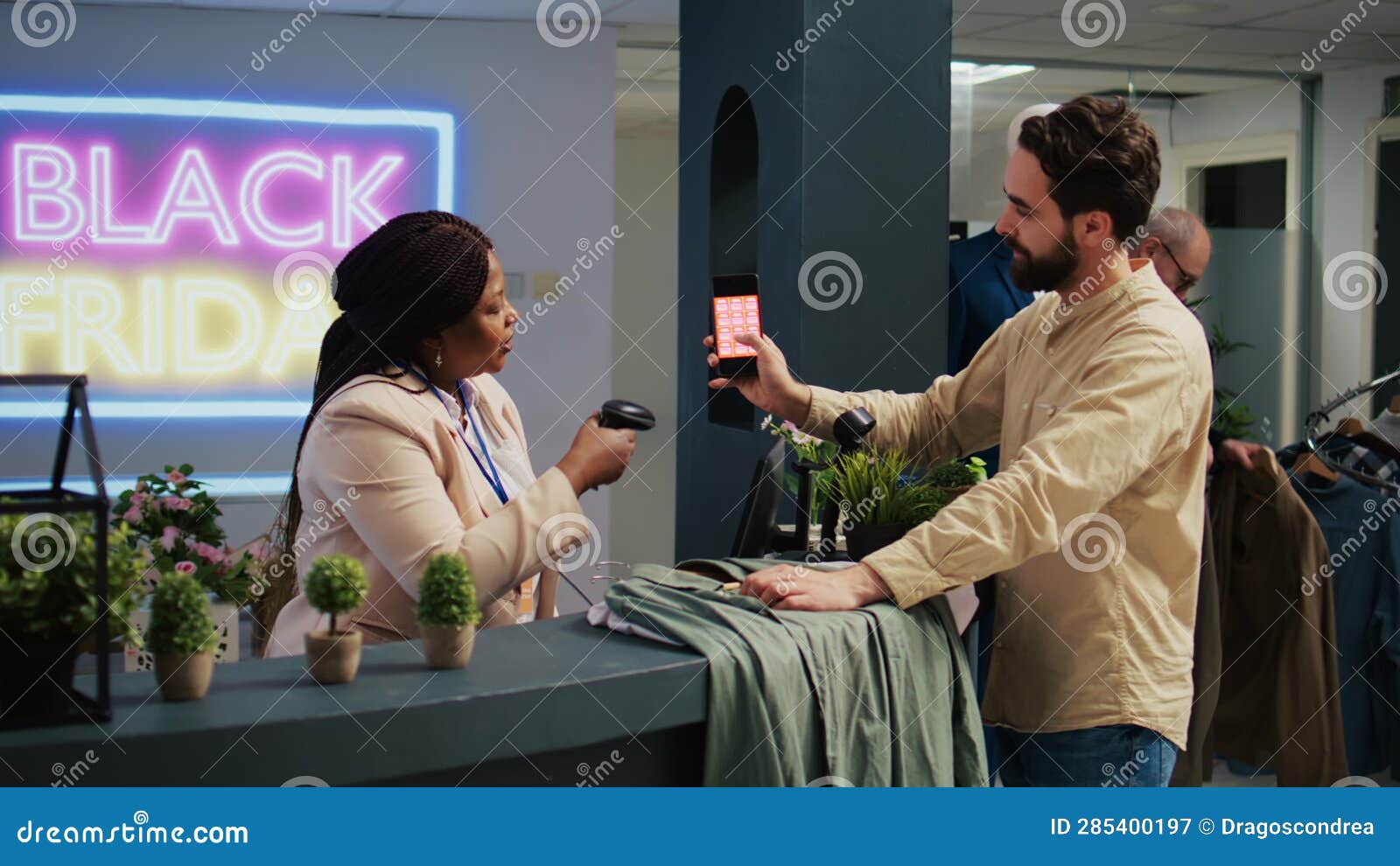 Customer Using Loyalty Program App Stock Video - Video of shopper ...