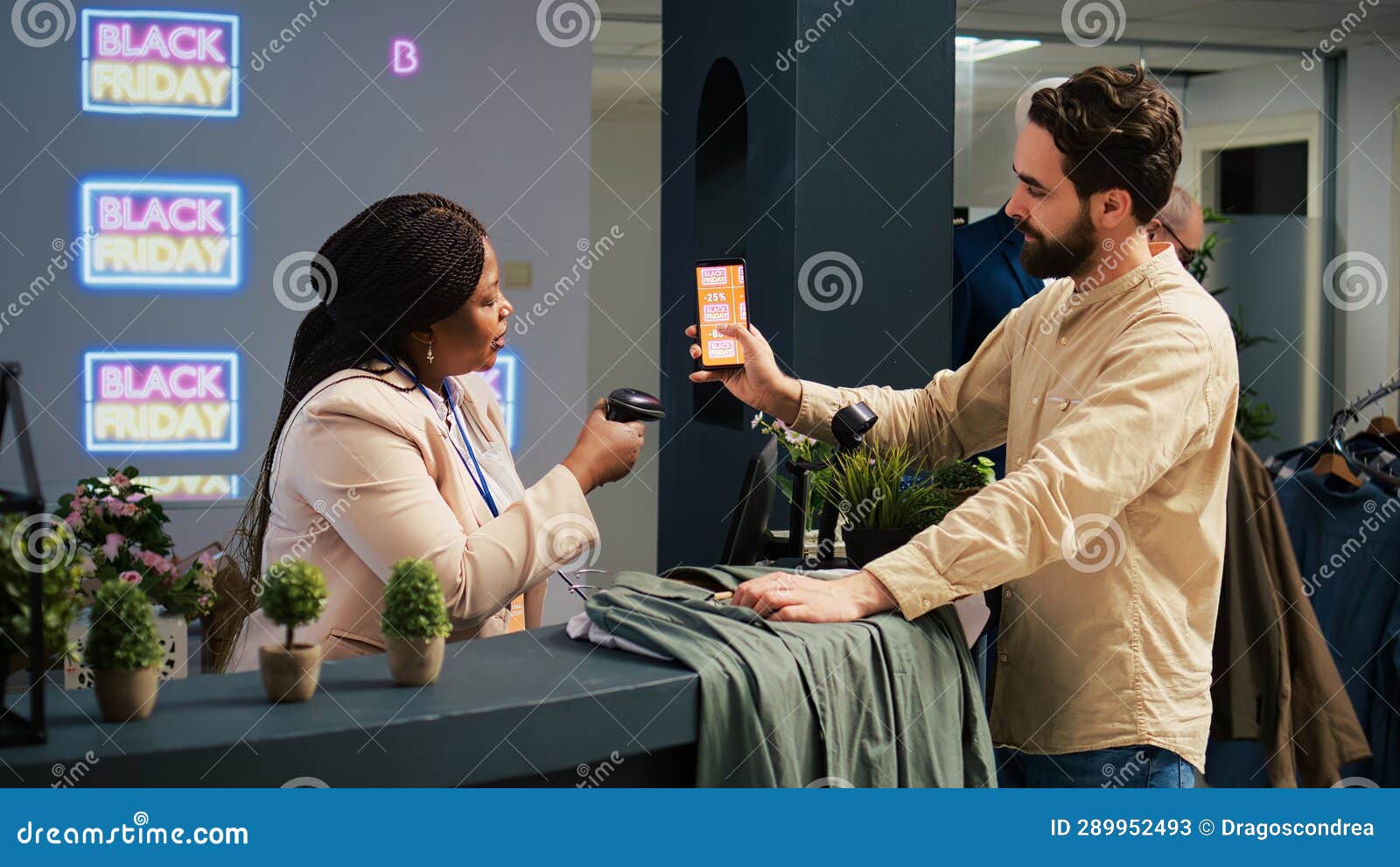 Customer Using Loyalty Program App Stock Image - Image of people, buyer ...