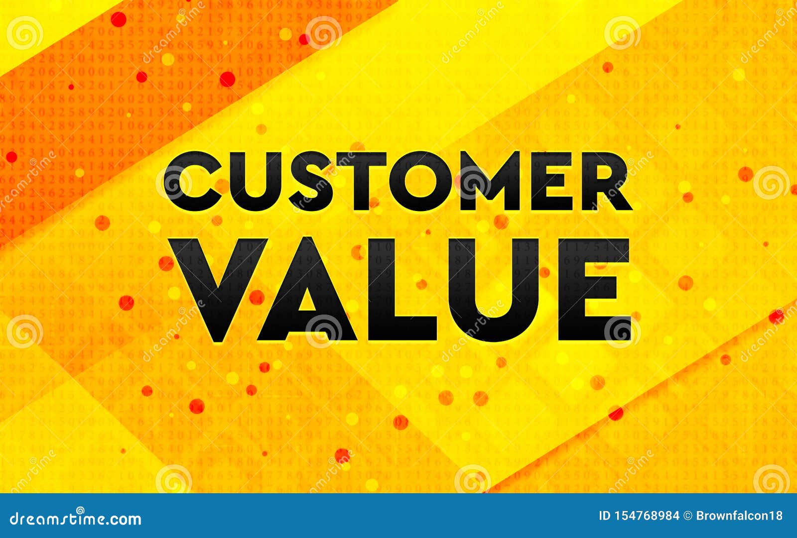 Customer Value Abstract Digital Banner Yellow Background Stock ...