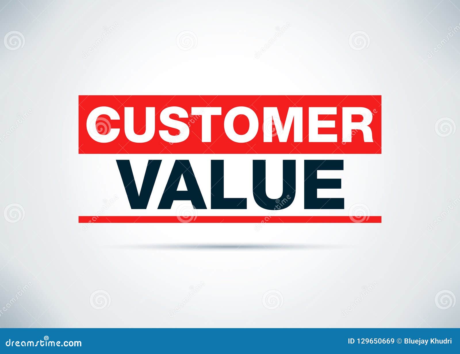 Customer Value Abstract Flat Background Design Illustration Stock ...