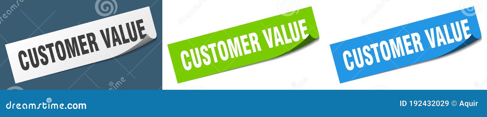 Customer Value Banner. Customer Value Speech Bubble Label Set. Stock ...