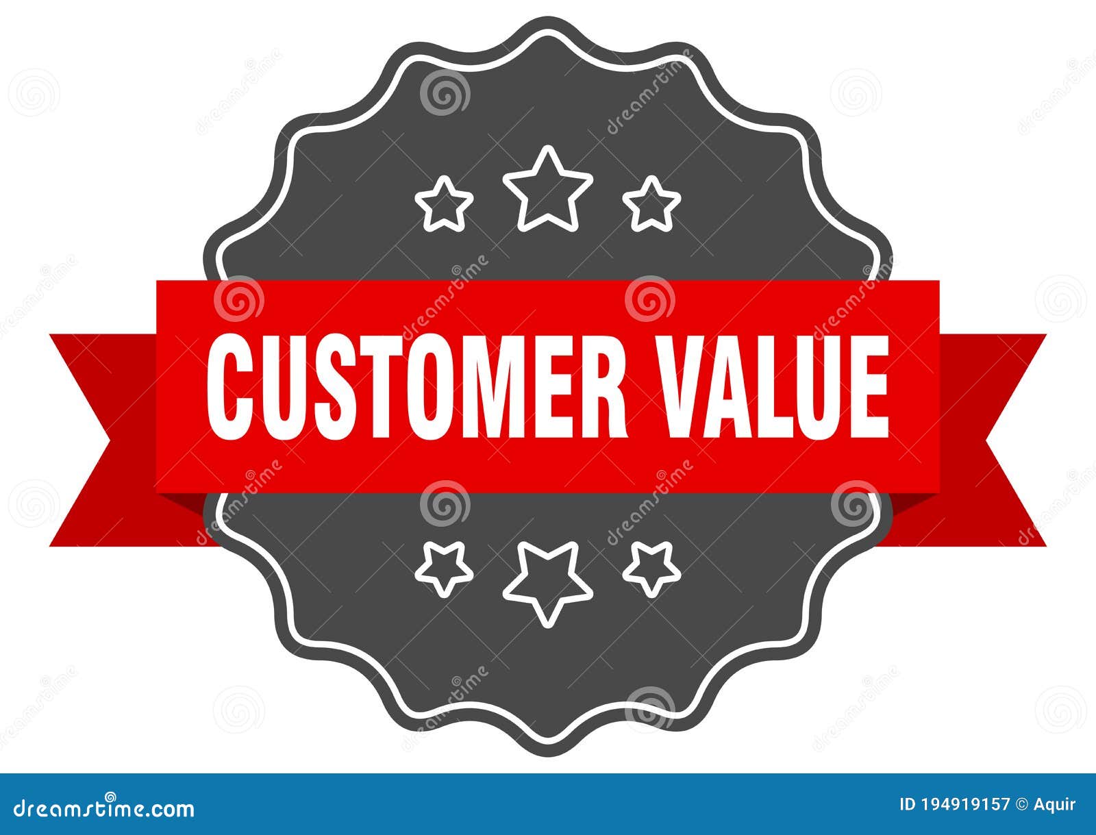 Customer value label stock vector. Illustration of sticker - 194919157