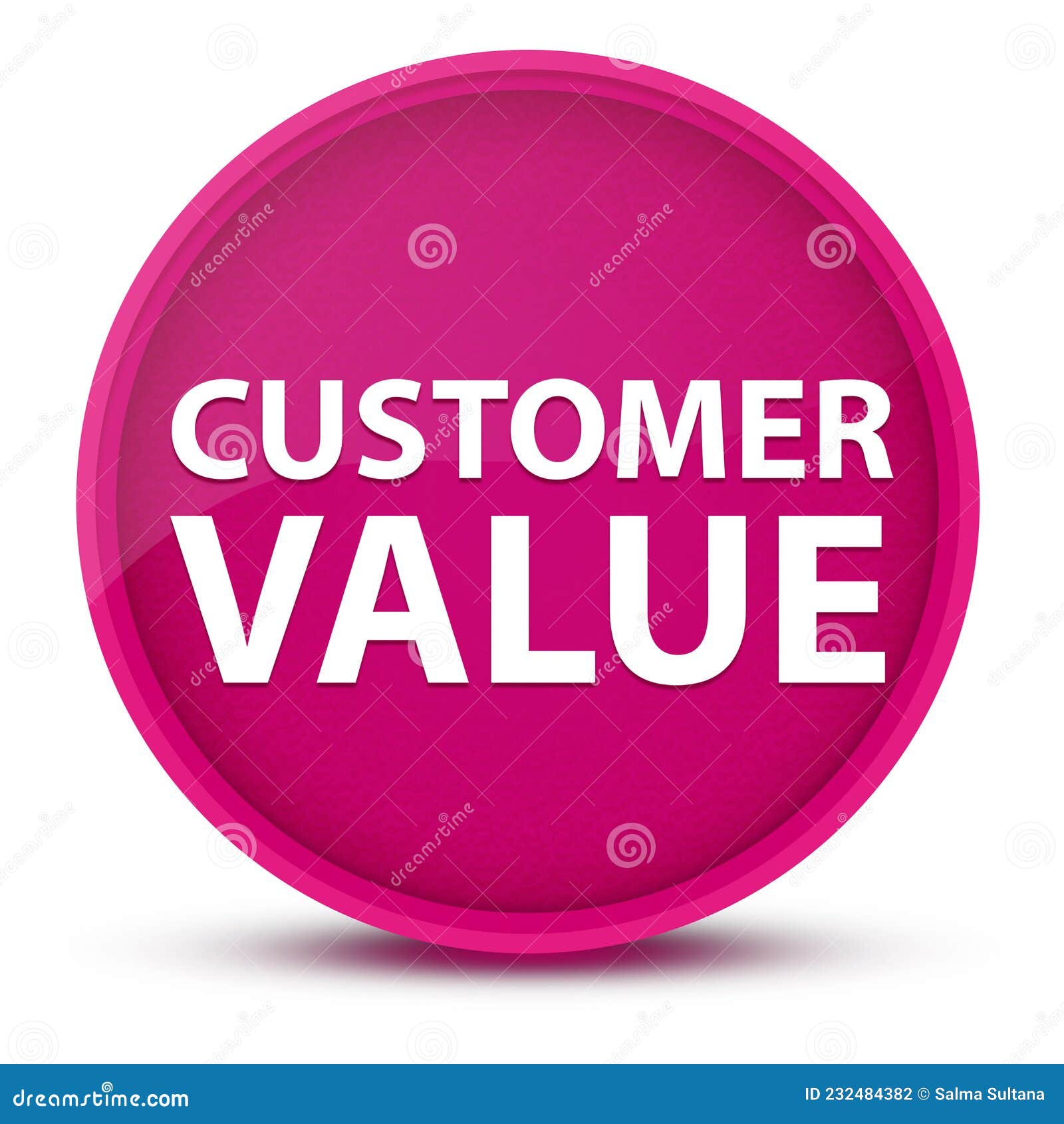 Customer Value Luxurious Glossy Pink Round Button Abstract Stock ...