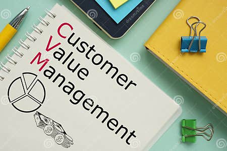 Customer Value Management CVM is Shown Using the Text Stock Photo ...