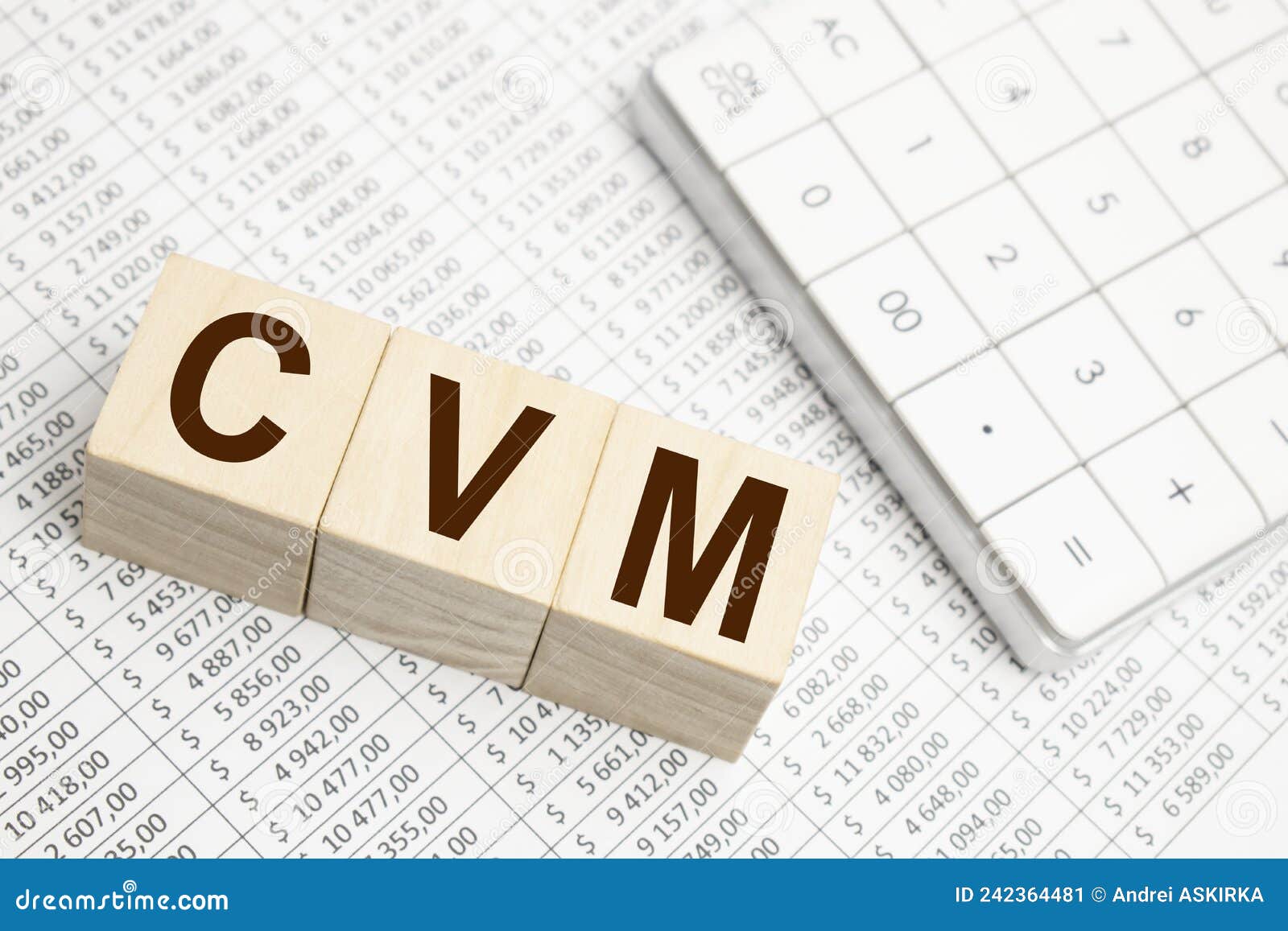 Customer Value Management Word Composed on the Wooden Cubes with a ...
