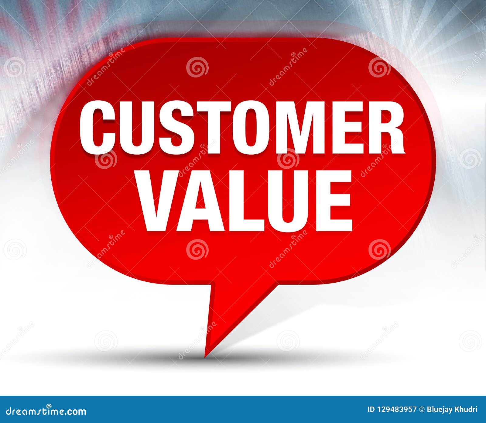 Customer Value Red Bubble Background Stock Illustration - Illustration ...
