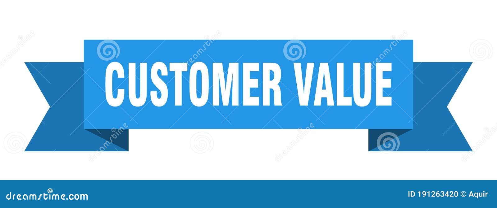 Customer value ribbon. stock vector. Illustration of flyer - 191263420