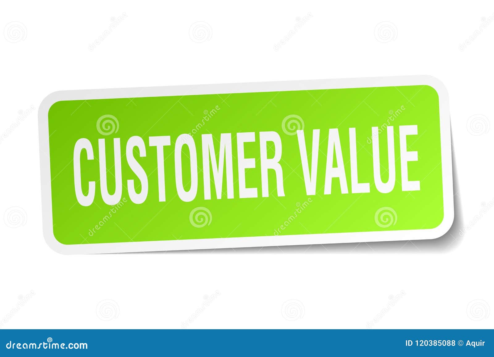 Customer value sticker stock vector. Illustration of vector - 120385088