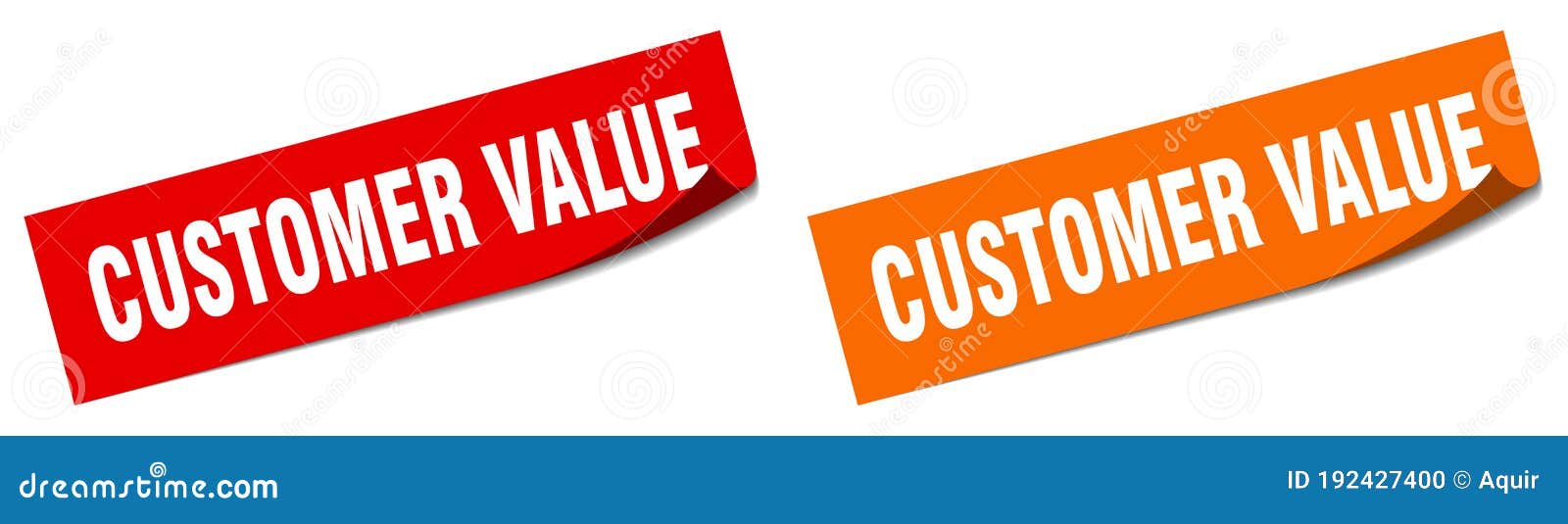 Customer Value Sticker. Customer Value Sign Set Stock Vector ...