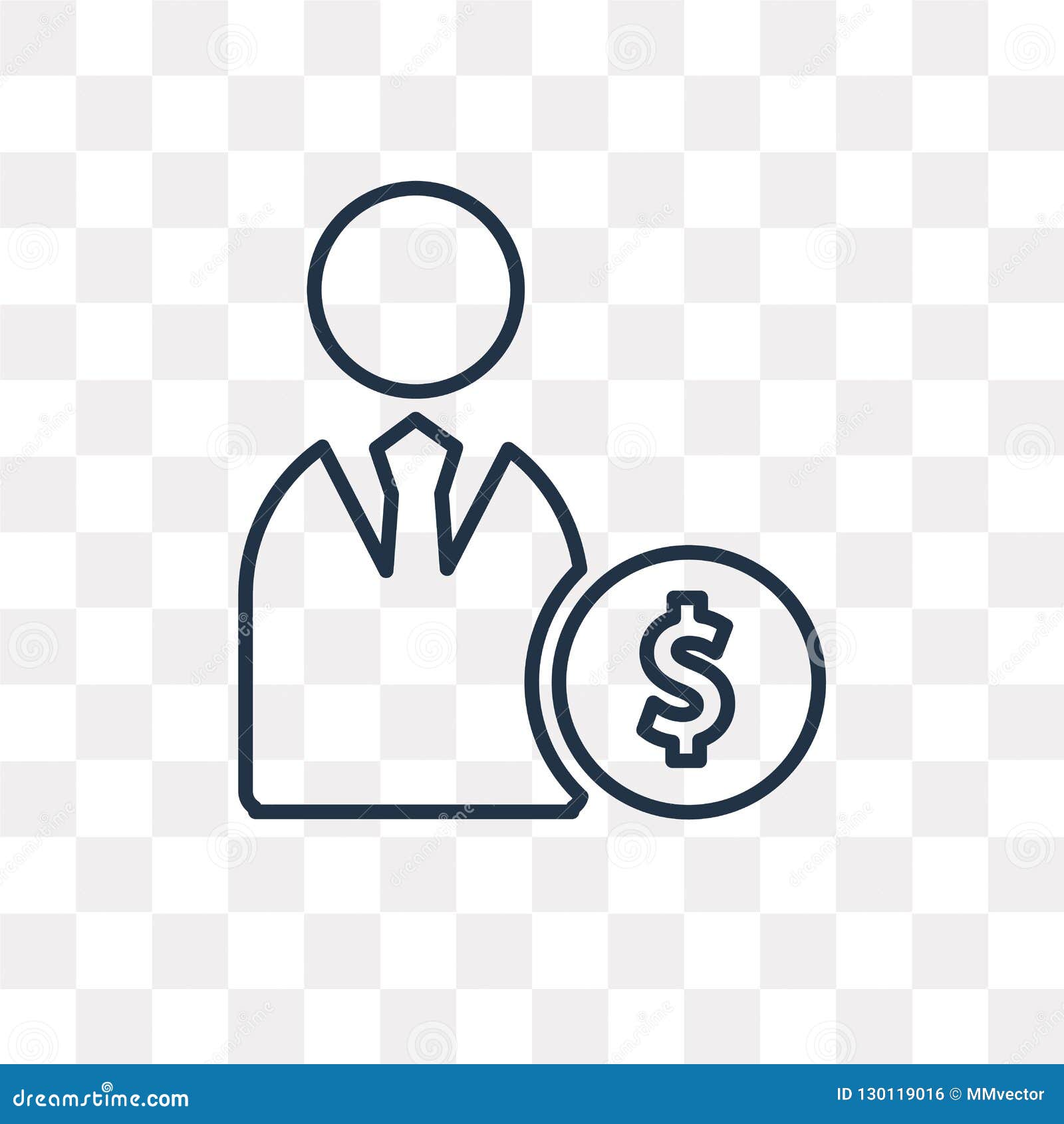 Customer Vector Icon Isolated On Transparent Background, Linear ...