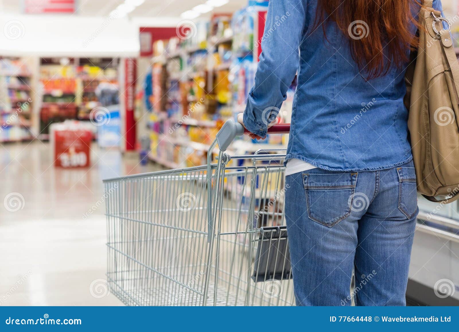 Customer Walking Around the Supermarket Stock Photo - Image of counter ...