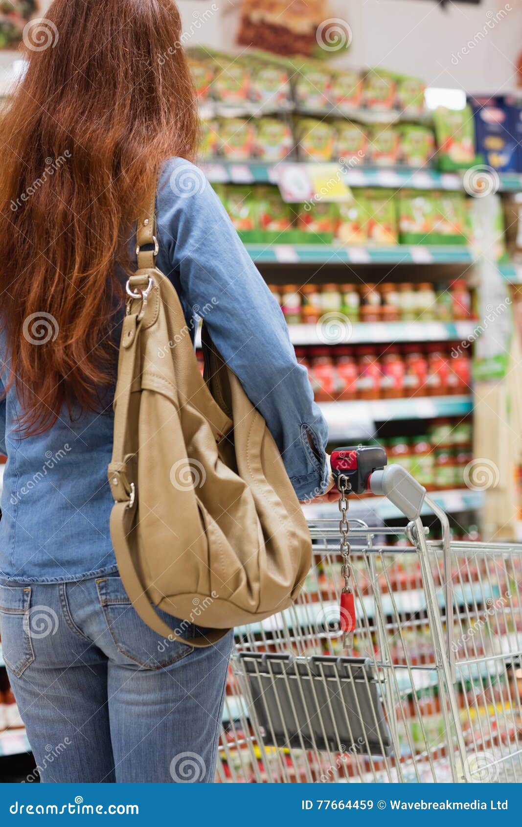 Customer Walking Around the Supermarket Stock Image - Image of ...