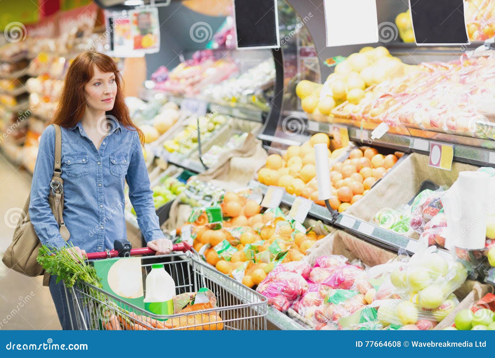 Customer Walking Around the Supermarket Stock Photo - Image of sale ...