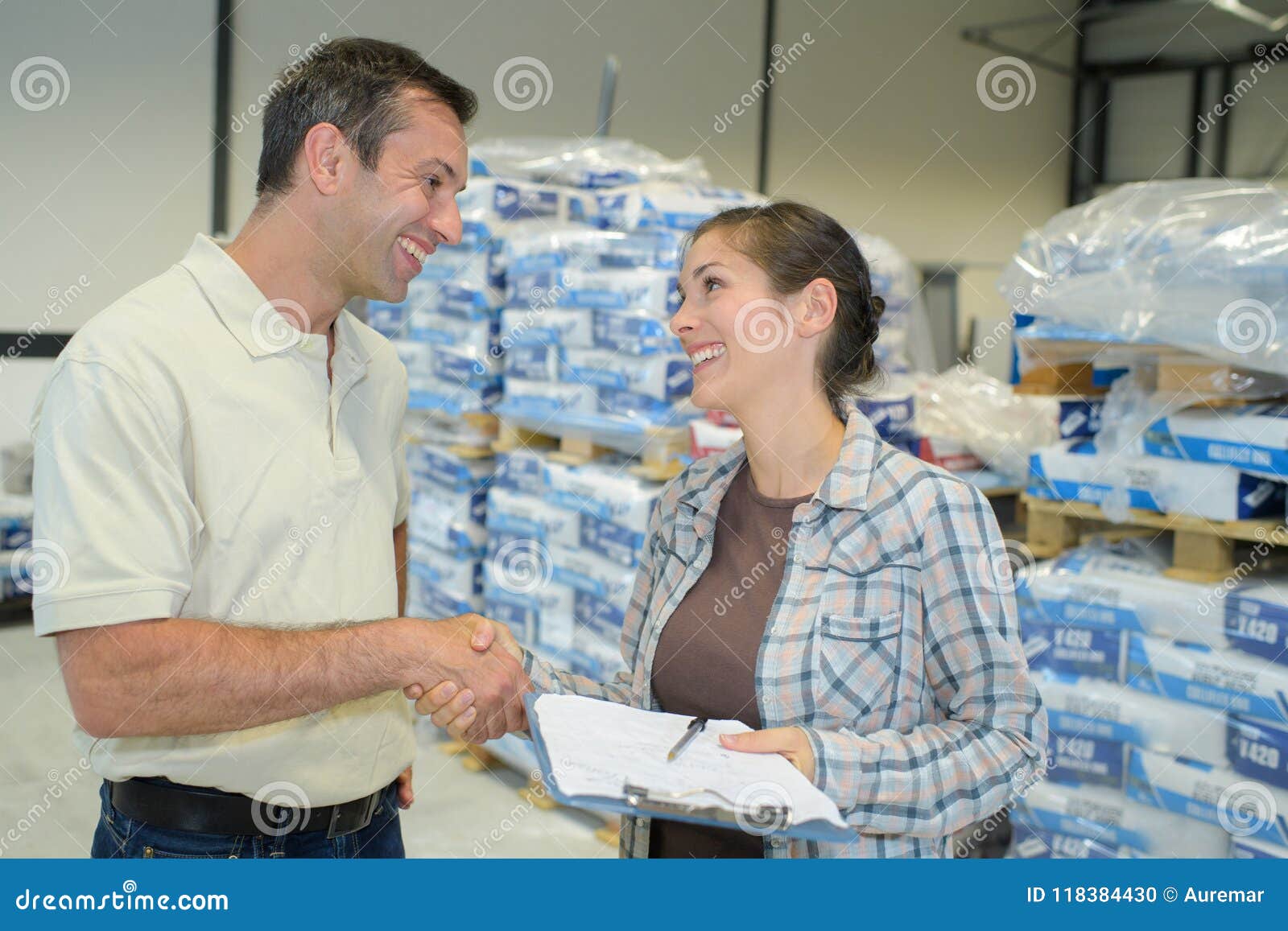 Customer of the warehouse stock photo. Image of clerk - 118384430