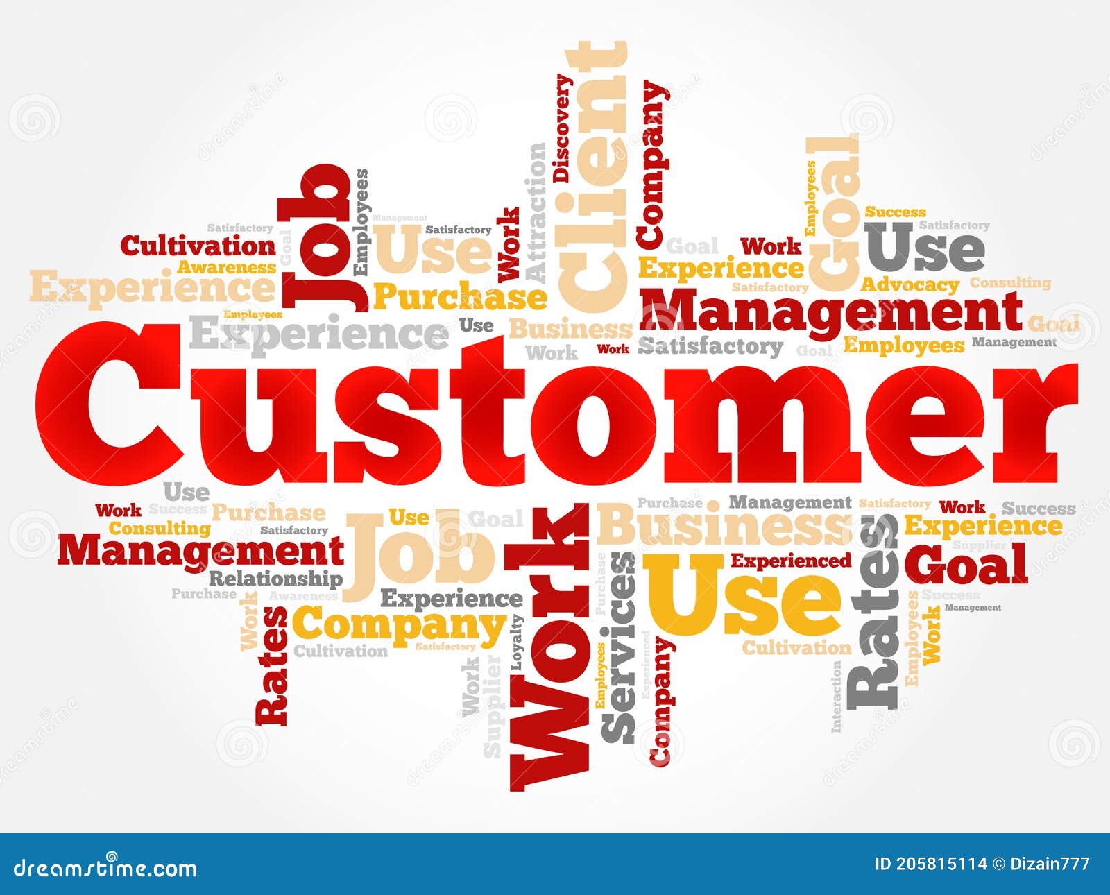 CUSTOMER word cloud stock illustration. Illustration of business ...